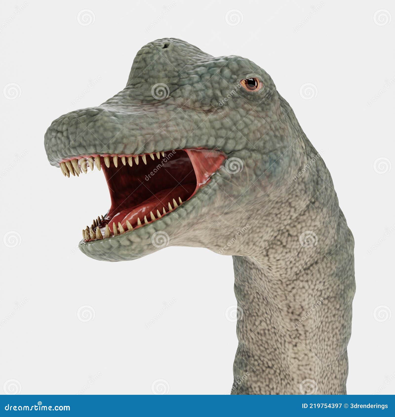 3D Render of Brachiosaurus Dinosaur Stock Illustration - Illustration ...