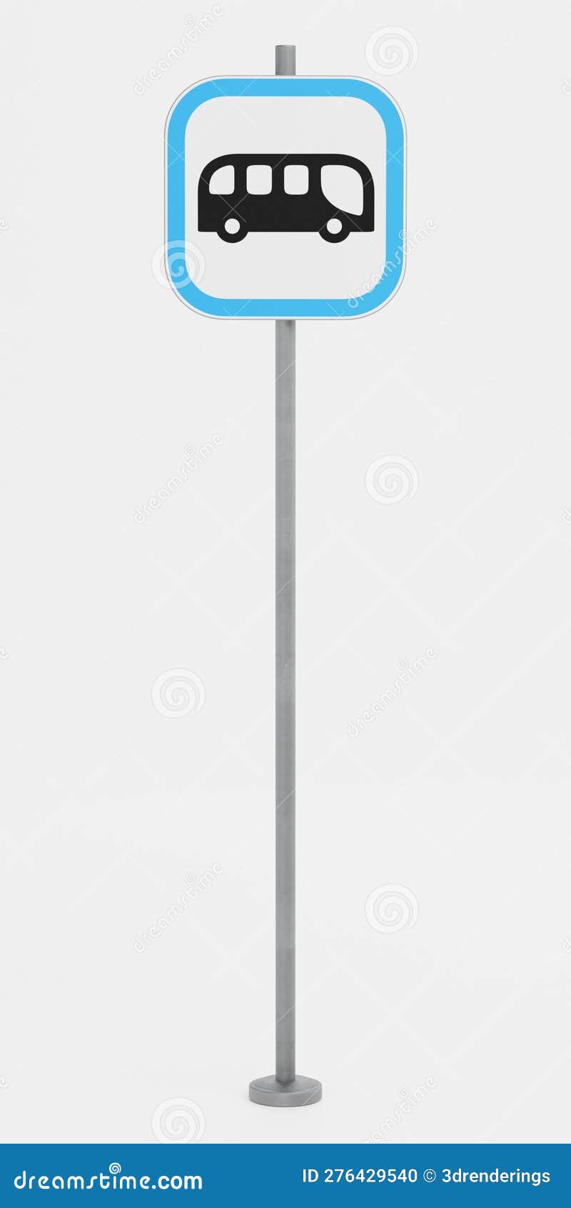 3D Render of Bus Station Sign Stock Illustration - Illustration of ...