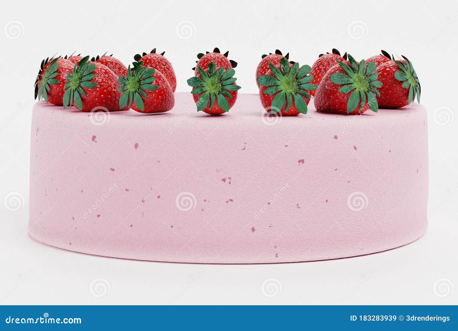 3d Render of Cake stock illustration. Illustration of dessert - 183283939