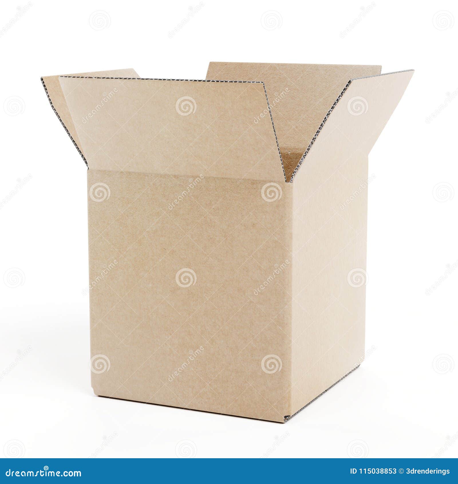 3D Render of Carboard Box stock illustration. Illustration of office ...