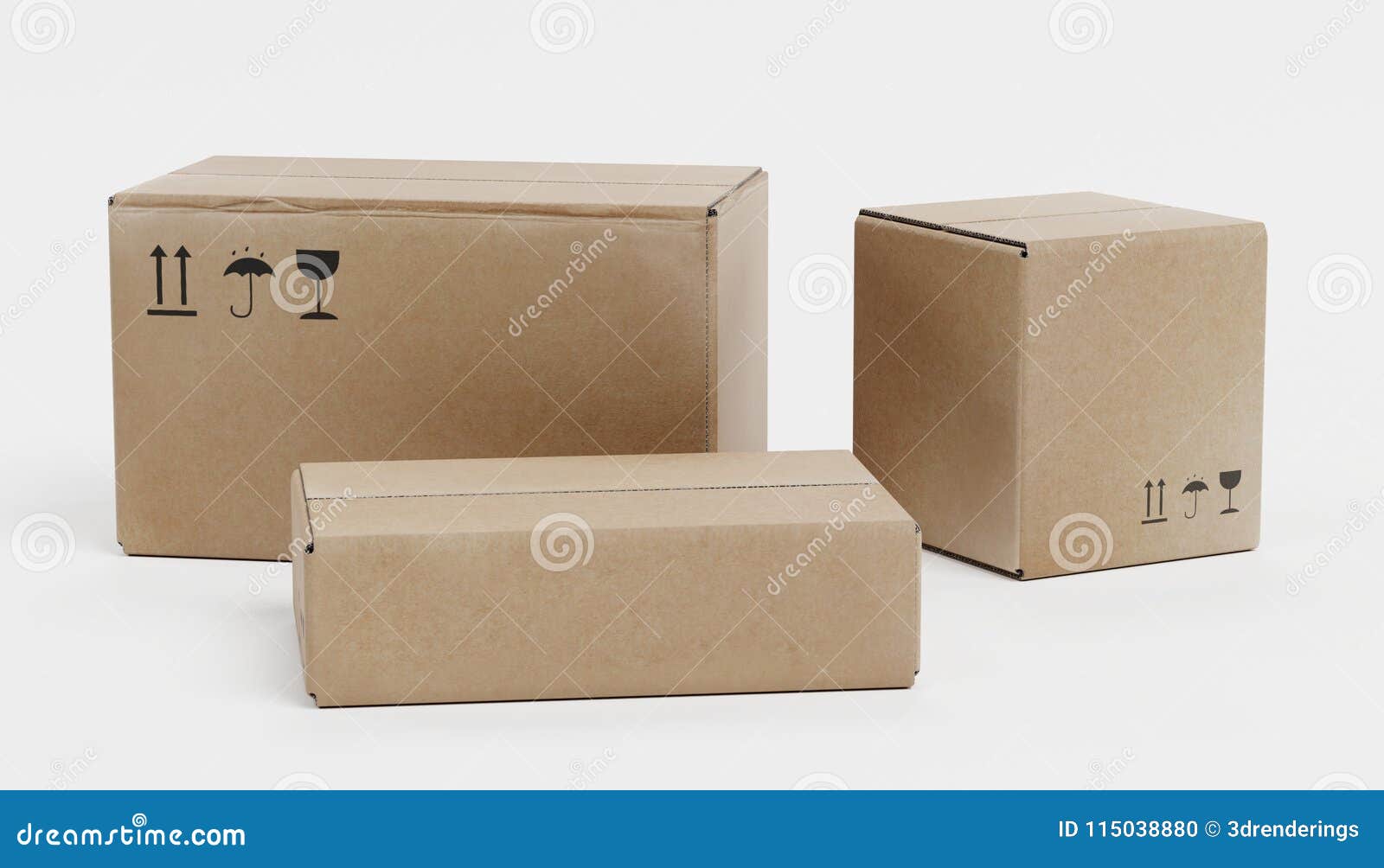 3D Render Of Carboard Boxes Royalty-Free Stock Image | CartoonDealer ...
