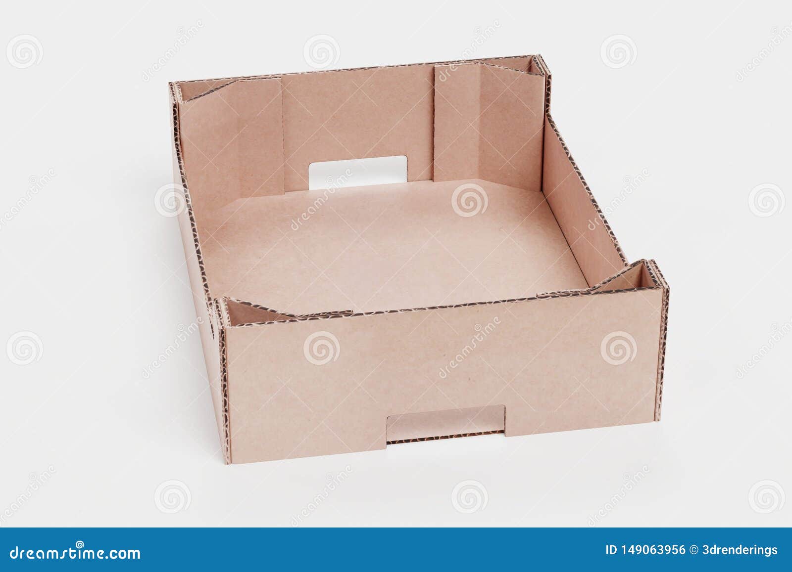 3d Render of Cardboard Box stock illustration. Illustration of store ...
