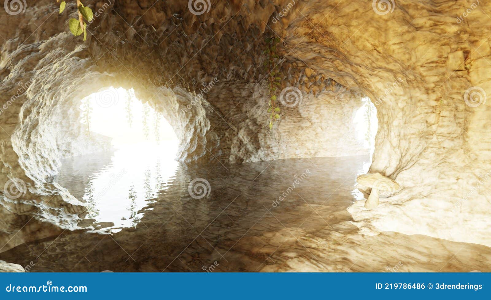 3D Render of Cave stock illustration. Illustration of grotto - 219786486