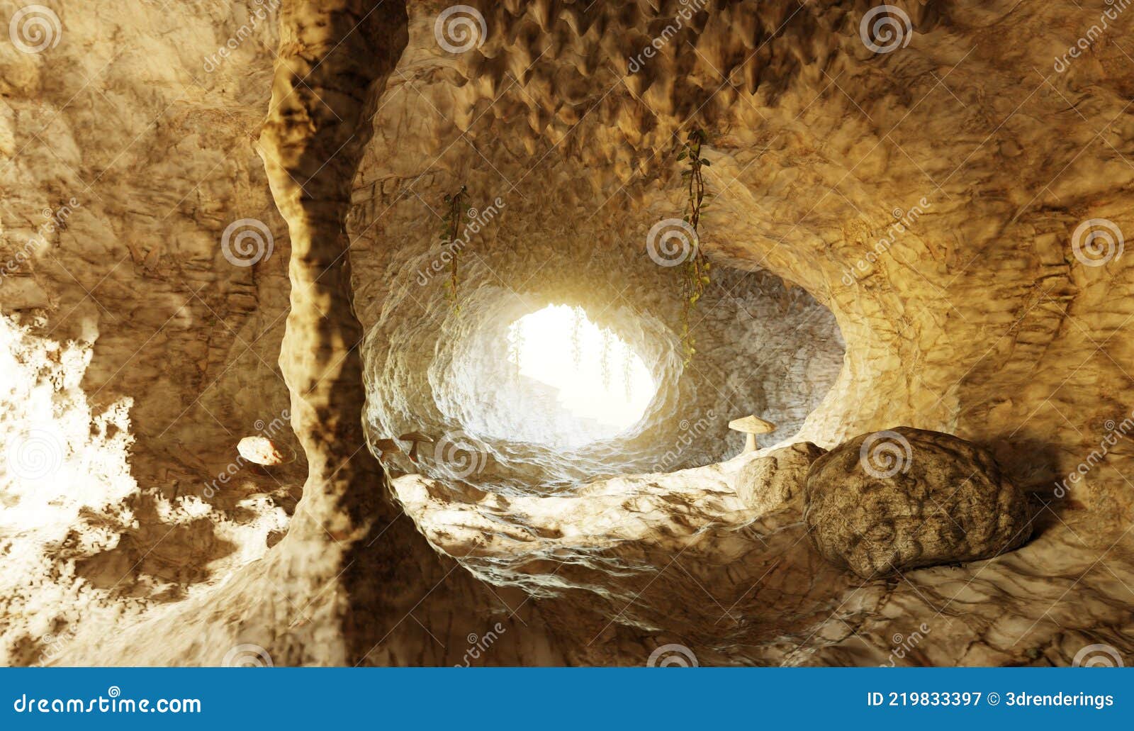 3D Render of Cave stock illustration. Illustration of damp - 219833397