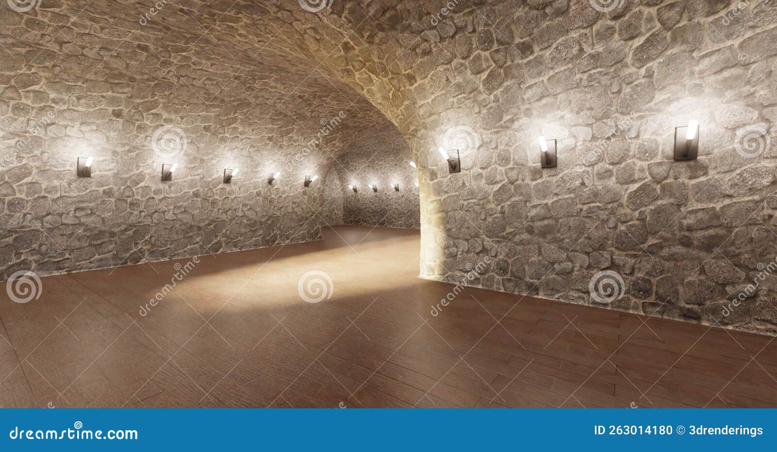 3D Render of Cellar stock illustration. Illustration of dungeon - 263014180