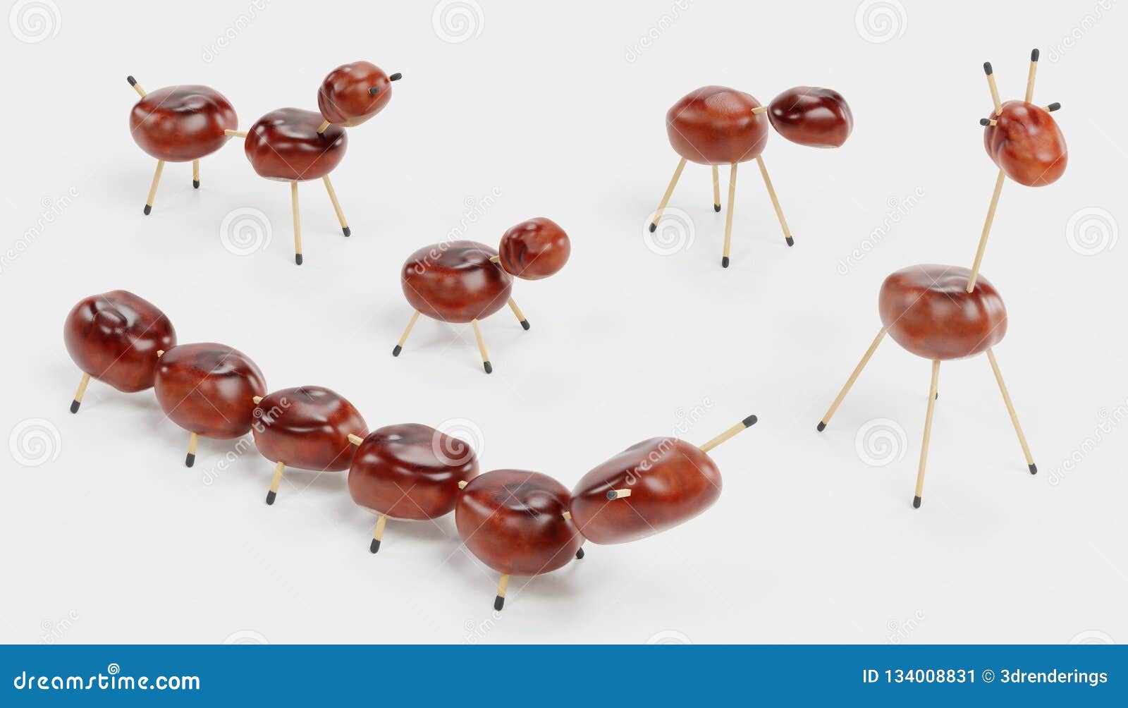 Chestnut Animals stock illustration. Illustration of animals - 134008831