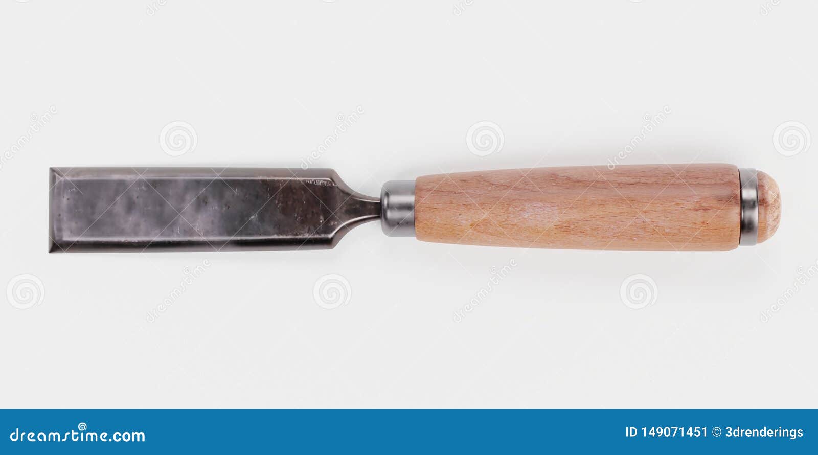 3d Render of Chisel stock illustration. Illustration of carpentry ...