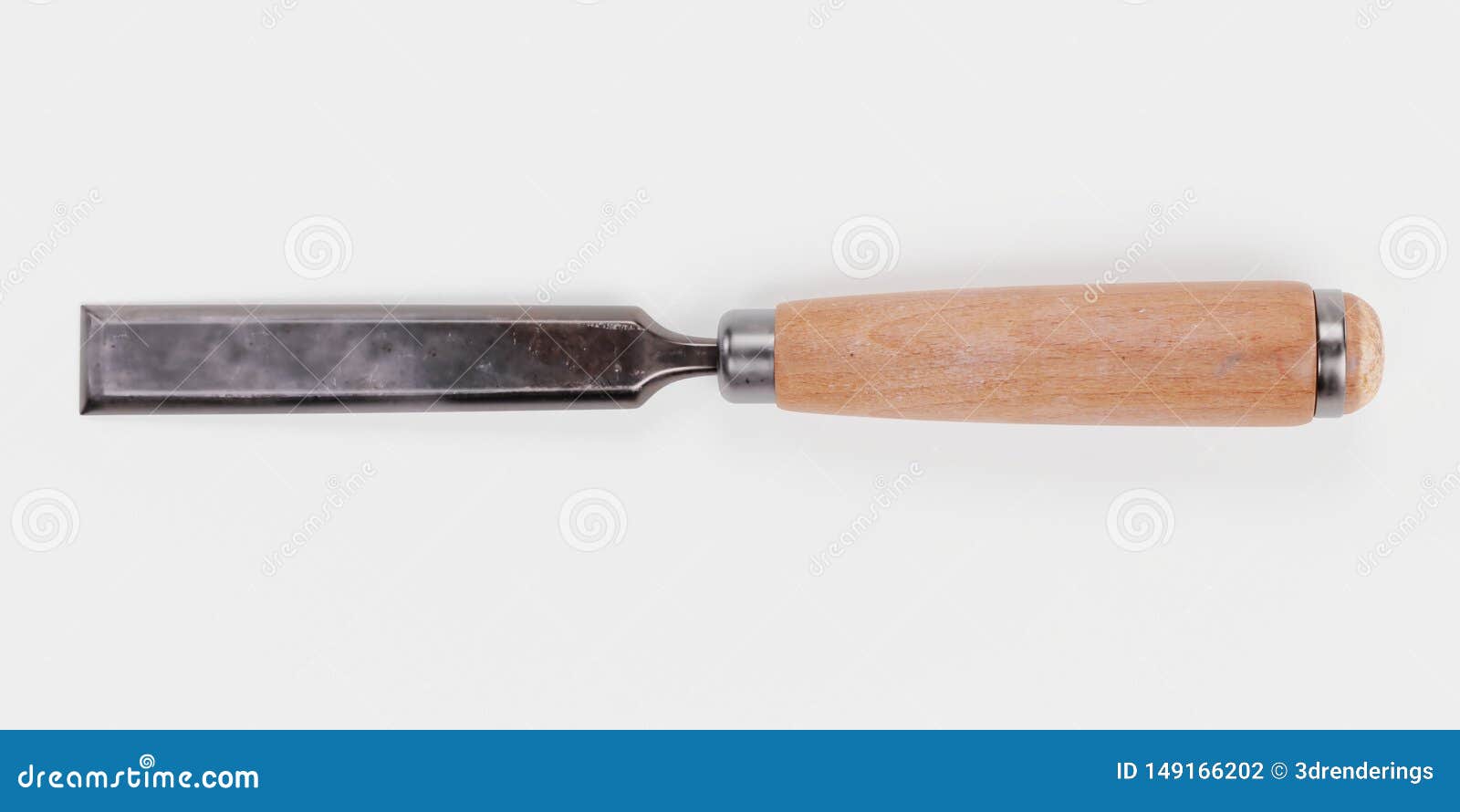3d Render of Chisel stock illustration. Illustration of woodwork ...