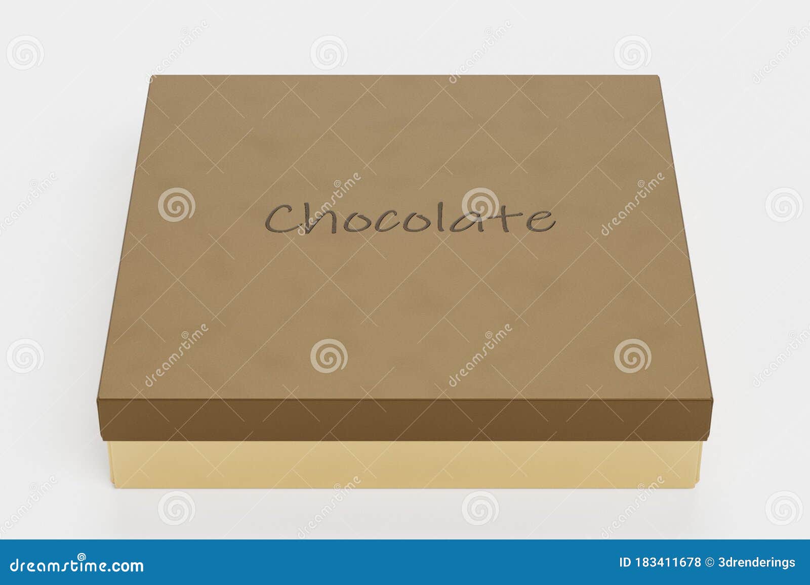 3D Render of Chocolate Box stock illustration. Illustration of food ...