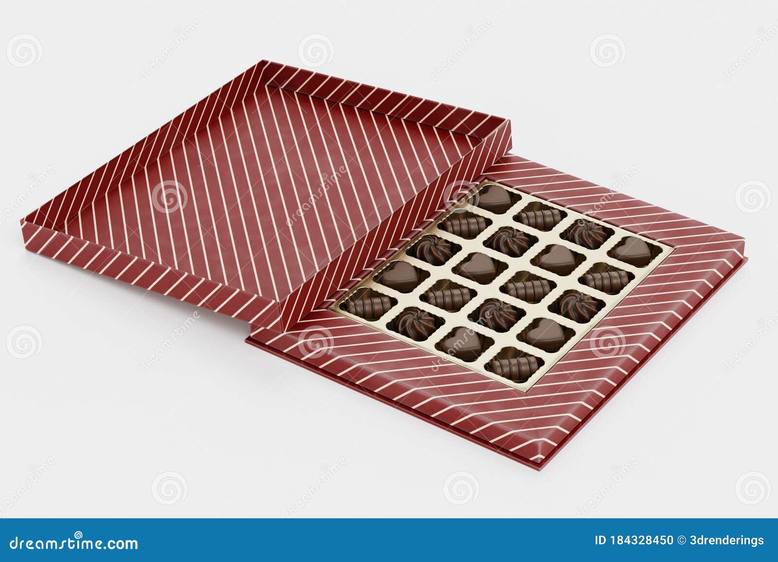 3D Render of Chocolate Box stock illustration. Illustration of ...