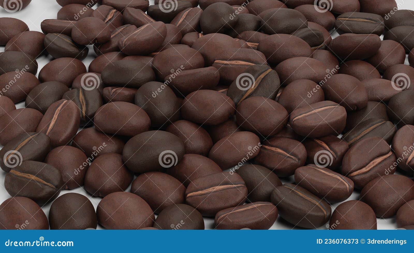 3D Render of Coffee Beans stock illustration. Illustration of realistic ...