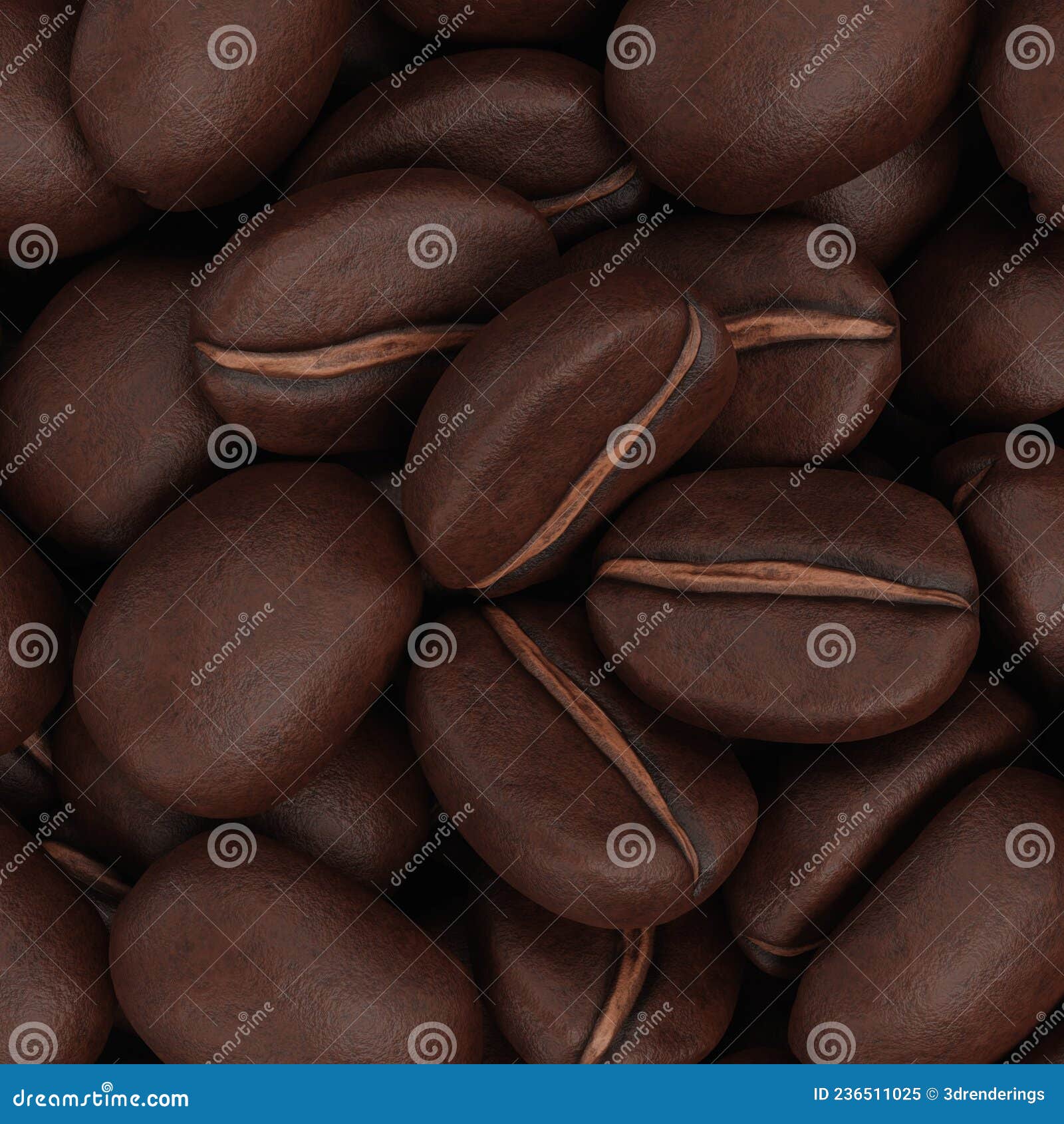 3D Render of Coffee Beans stock illustration. Illustration of cafe ...