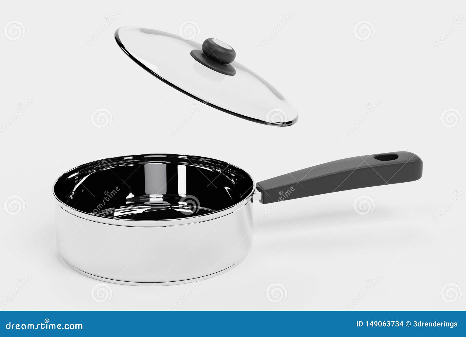 3d Render of Cooking Pot stock illustration. Illustration of cooking ...
