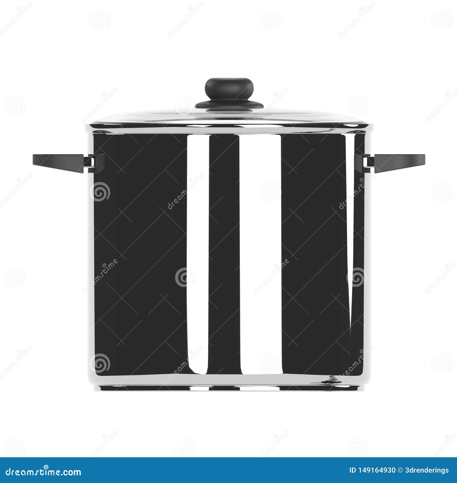 3d Render of Cooking Pot stock illustration. Illustration of dish ...