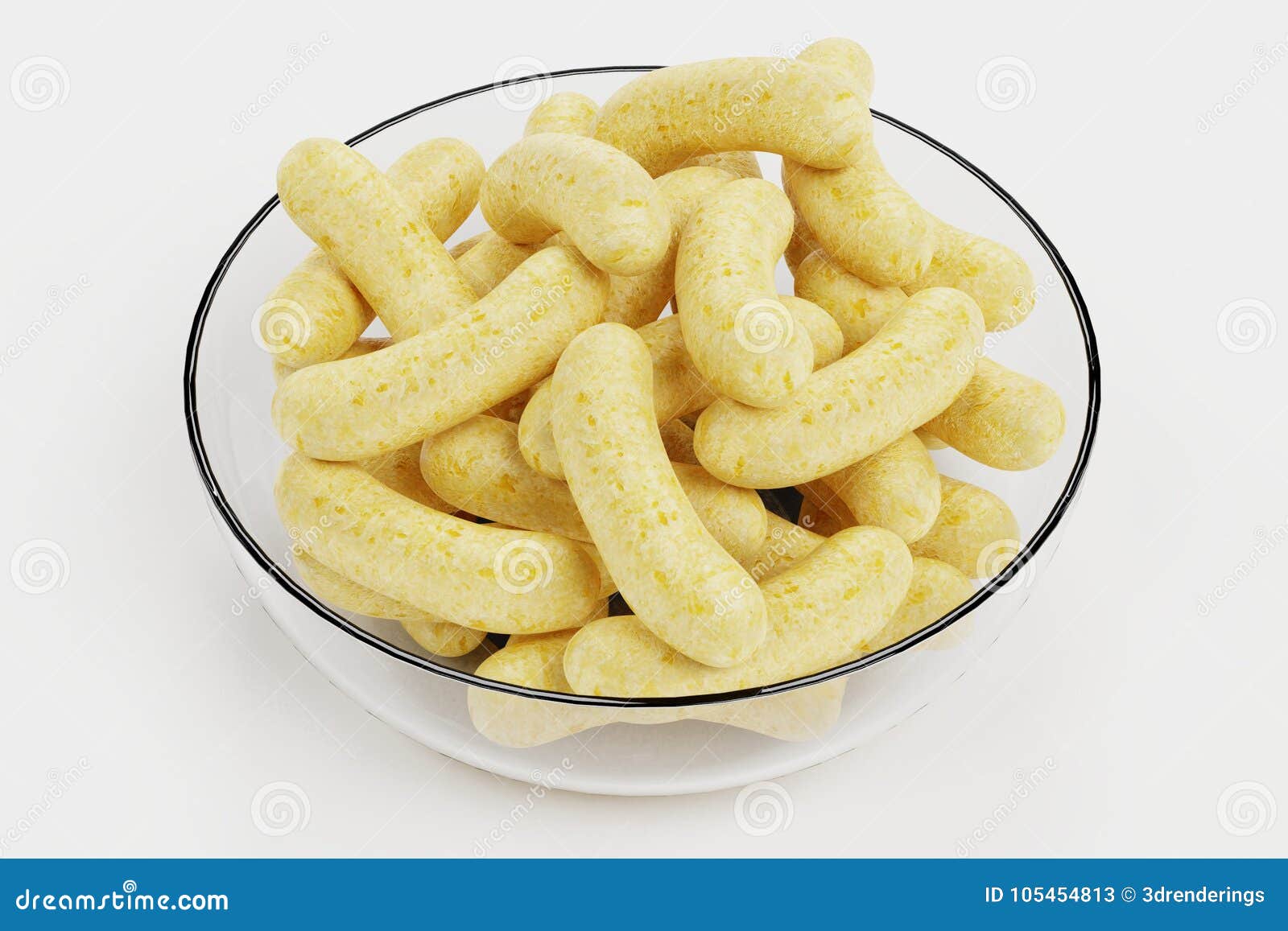 3D Render Of Corn Puffs Royalty-Free Stock Photo | CartoonDealer.com ...