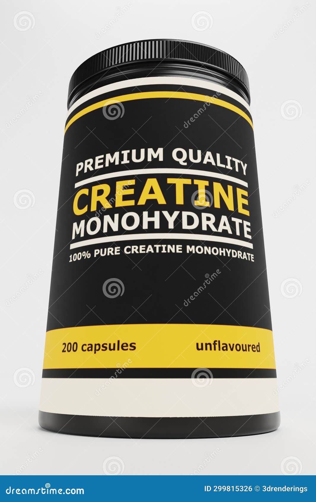 3D Render of Creatine stock illustration. Illustration of nutrient ...