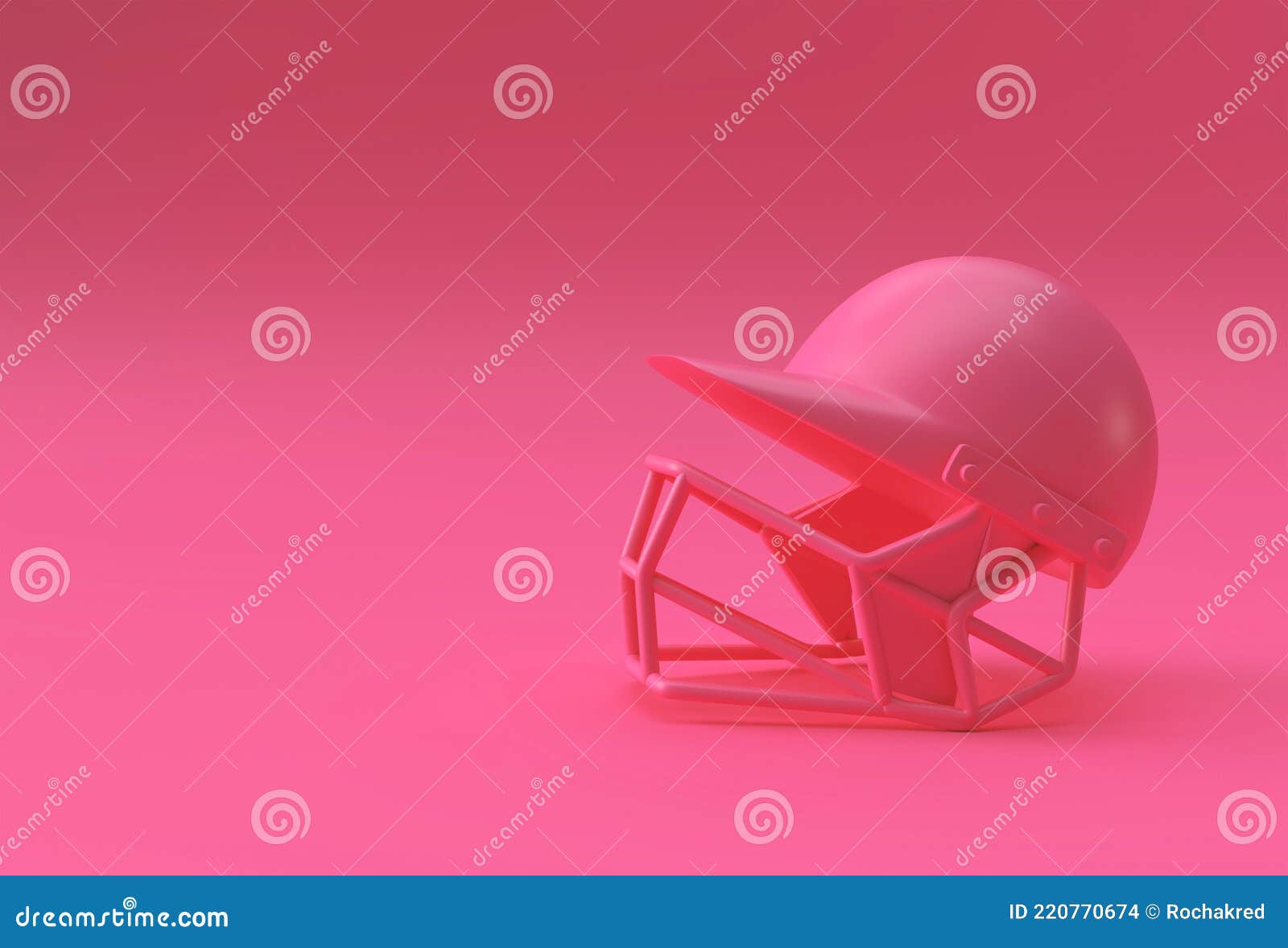 Realistic 3d Render Cricket Helmet Mockup Isolated on Pink Background ...