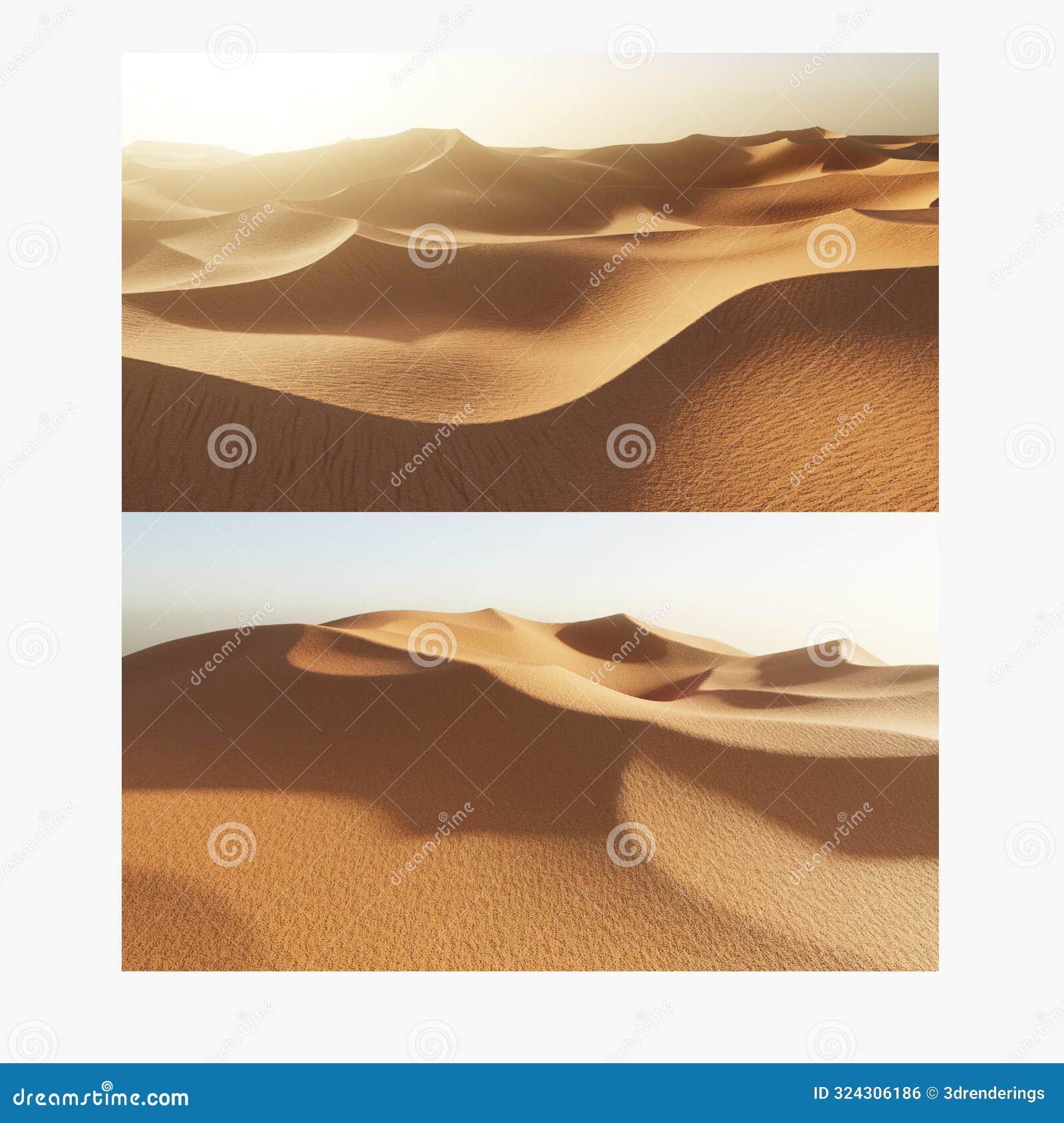 3D Render of Desert Dunes stock illustration. Illustration of graphics ...