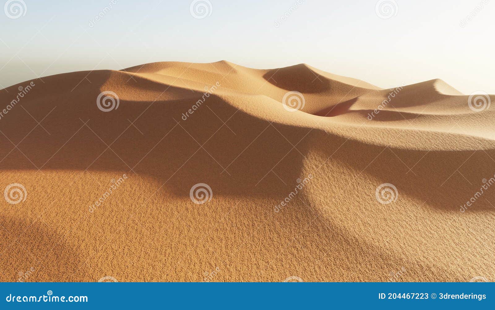 3D Render of Desert Dunes stock illustration. Illustration of render ...