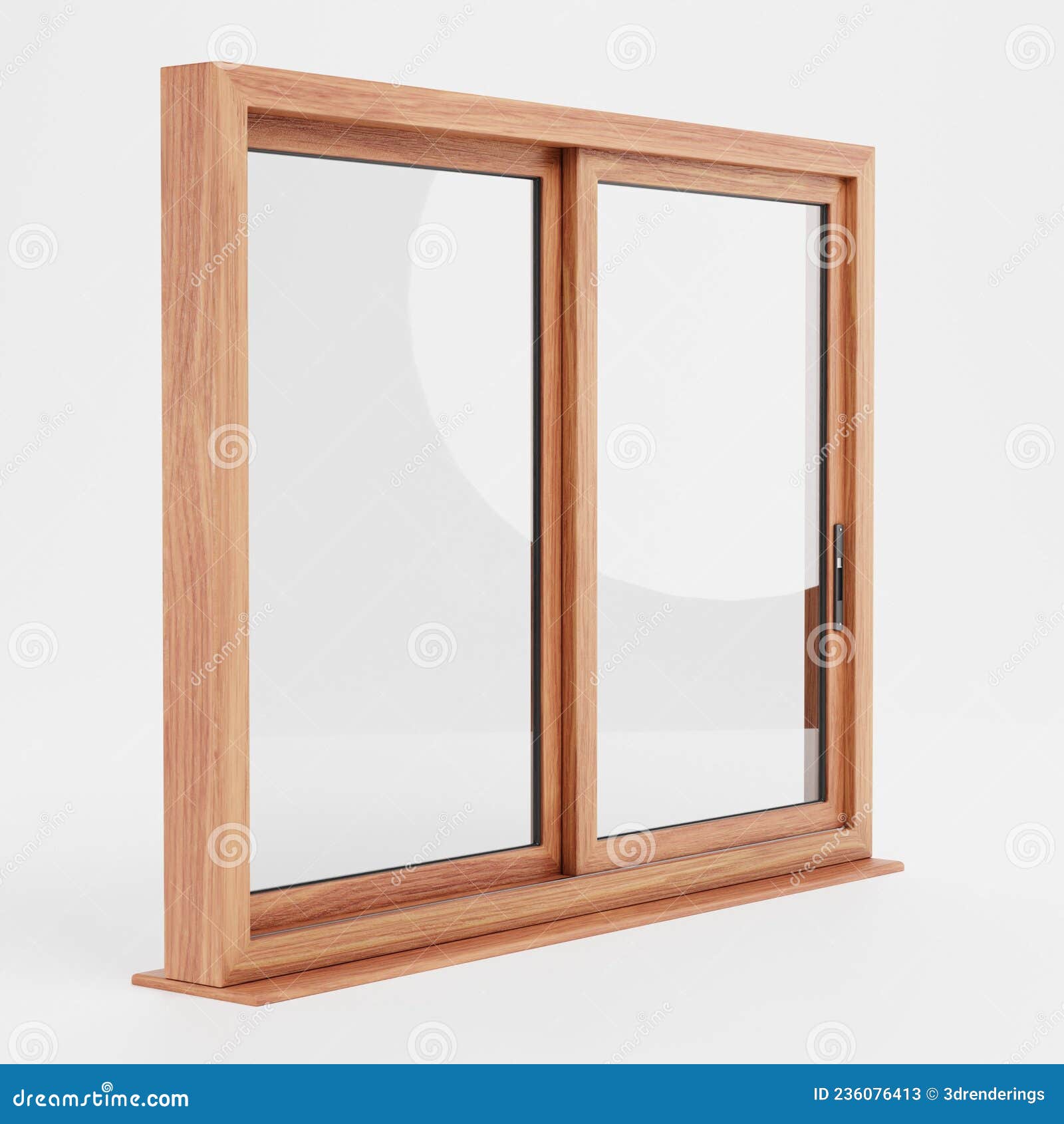 3D Render of Double Sliding Window Stock Illustration - Illustration of ...