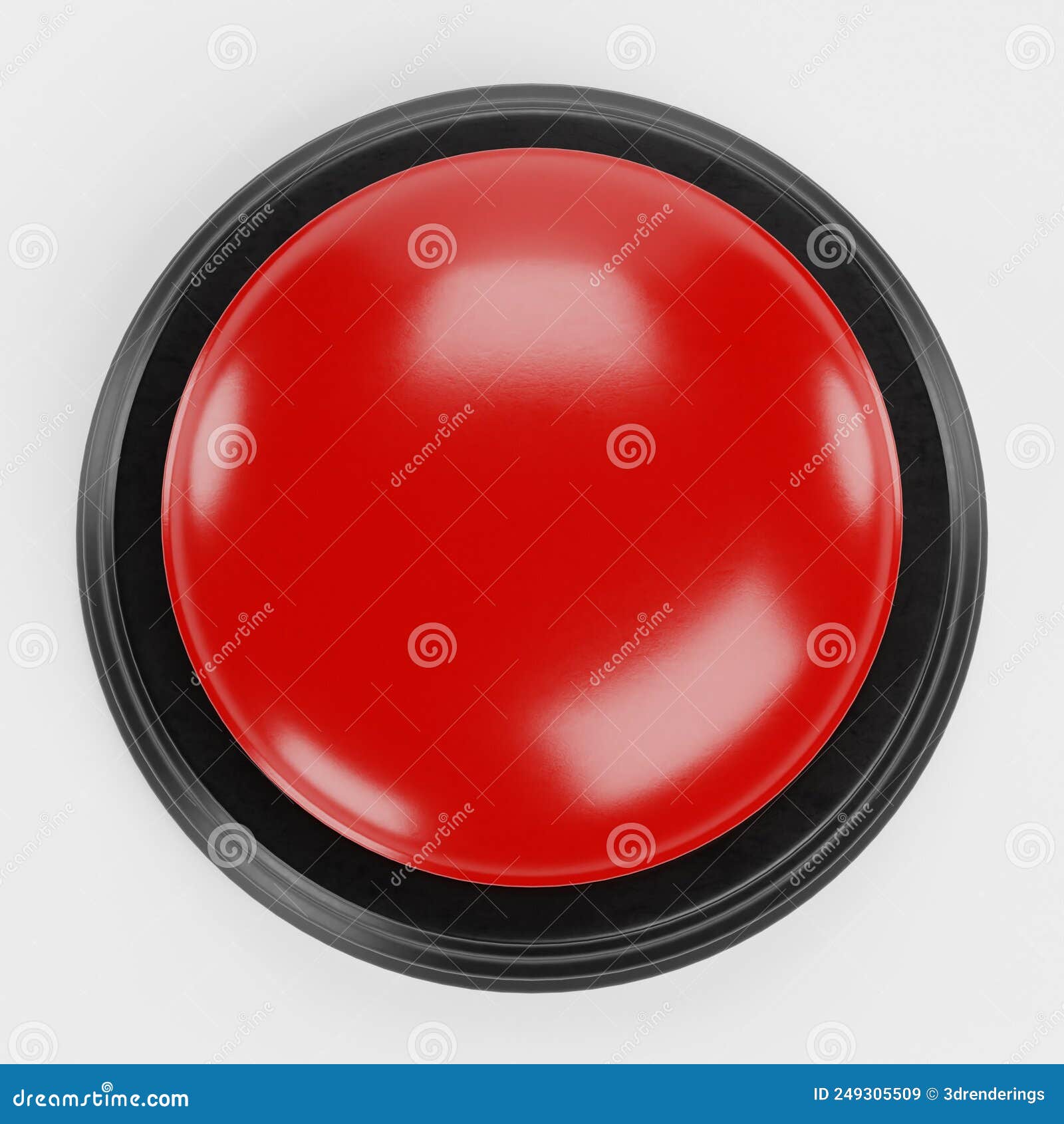 3D Render of Emergency Button Stock Illustration - Illustration of ...