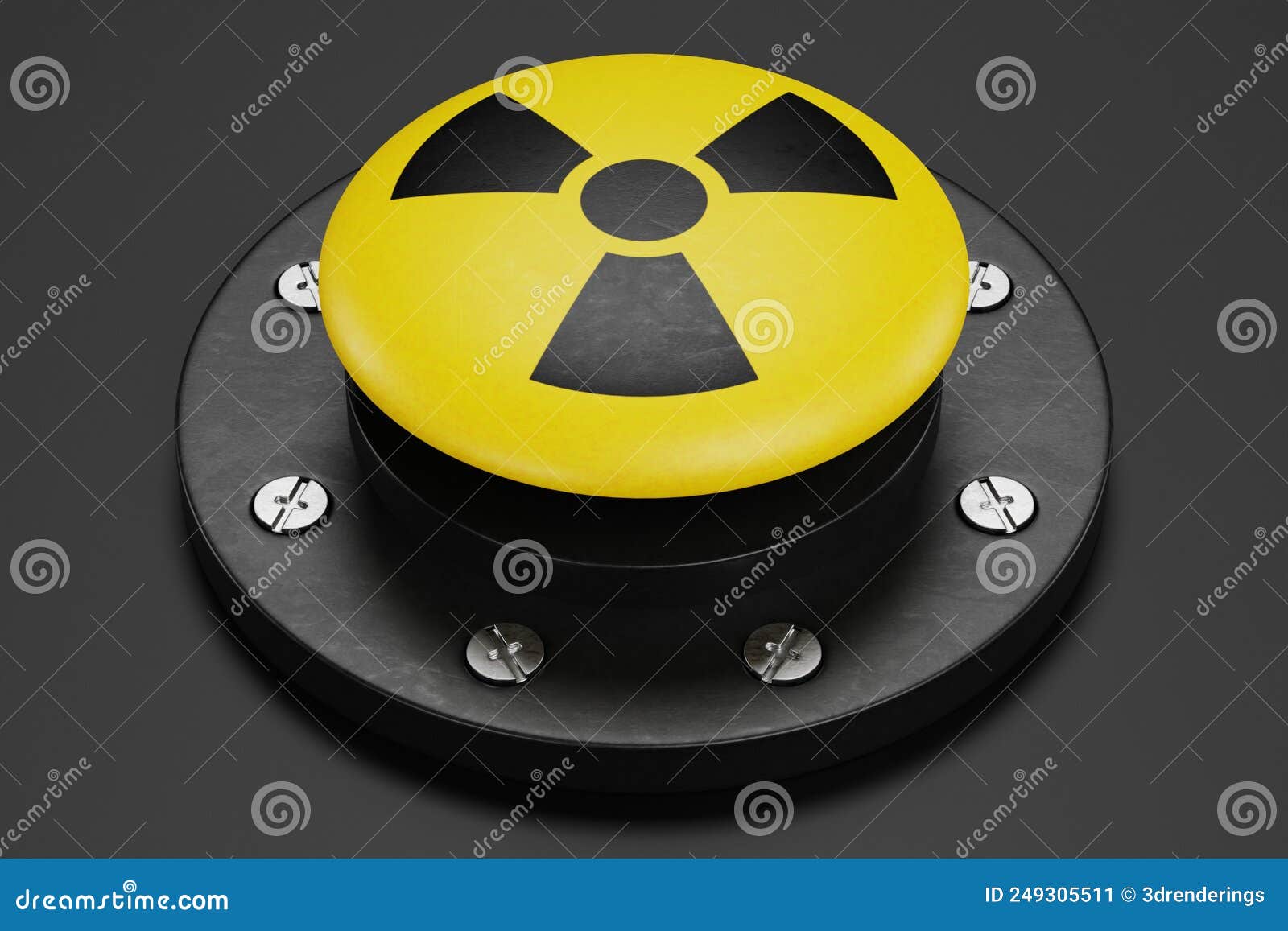 3D Render of Emergency Button Stock Illustration - Illustration of stop, button: 249305511