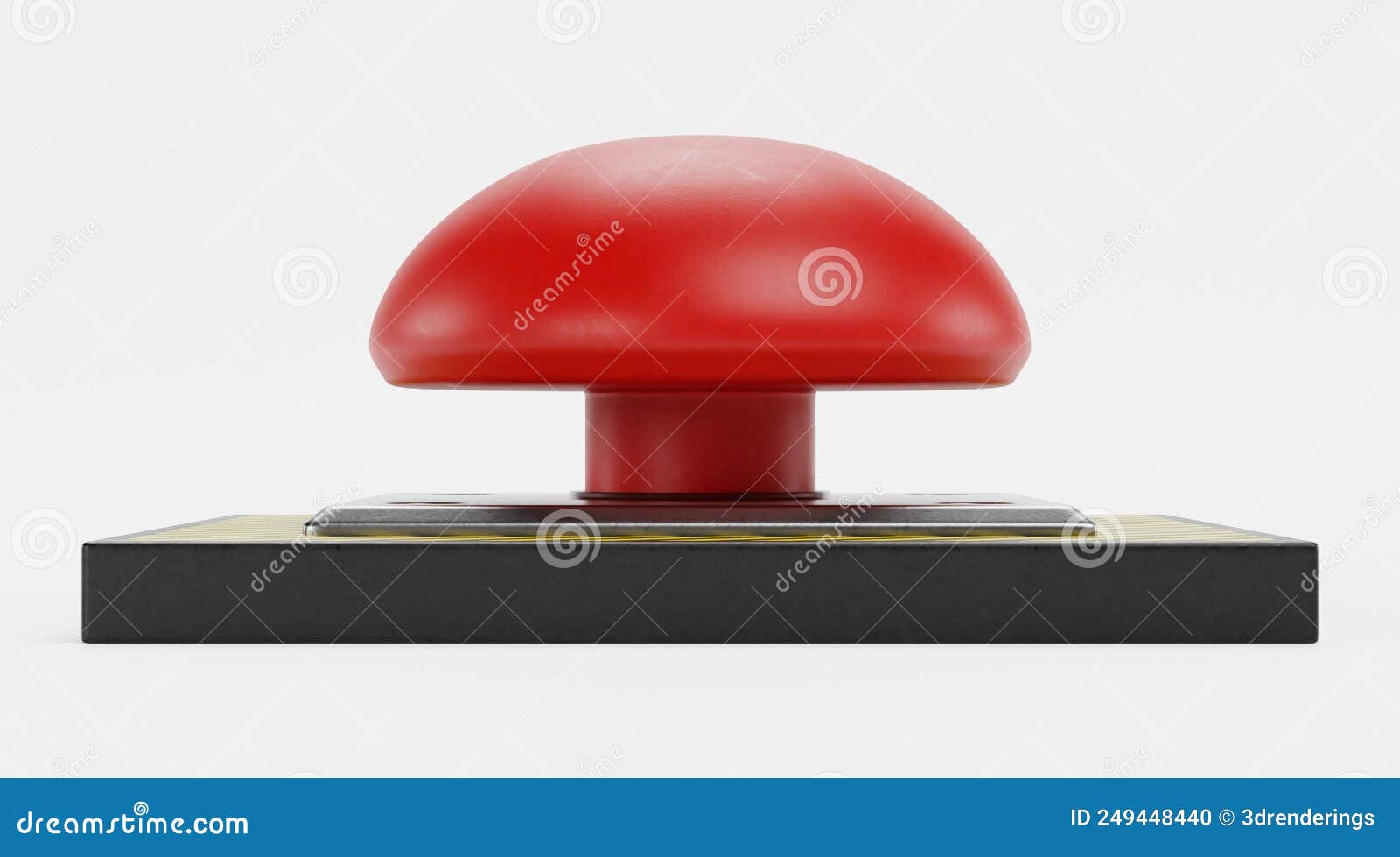3D Render of Emergency Button Stock Illustration - Illustration of ...