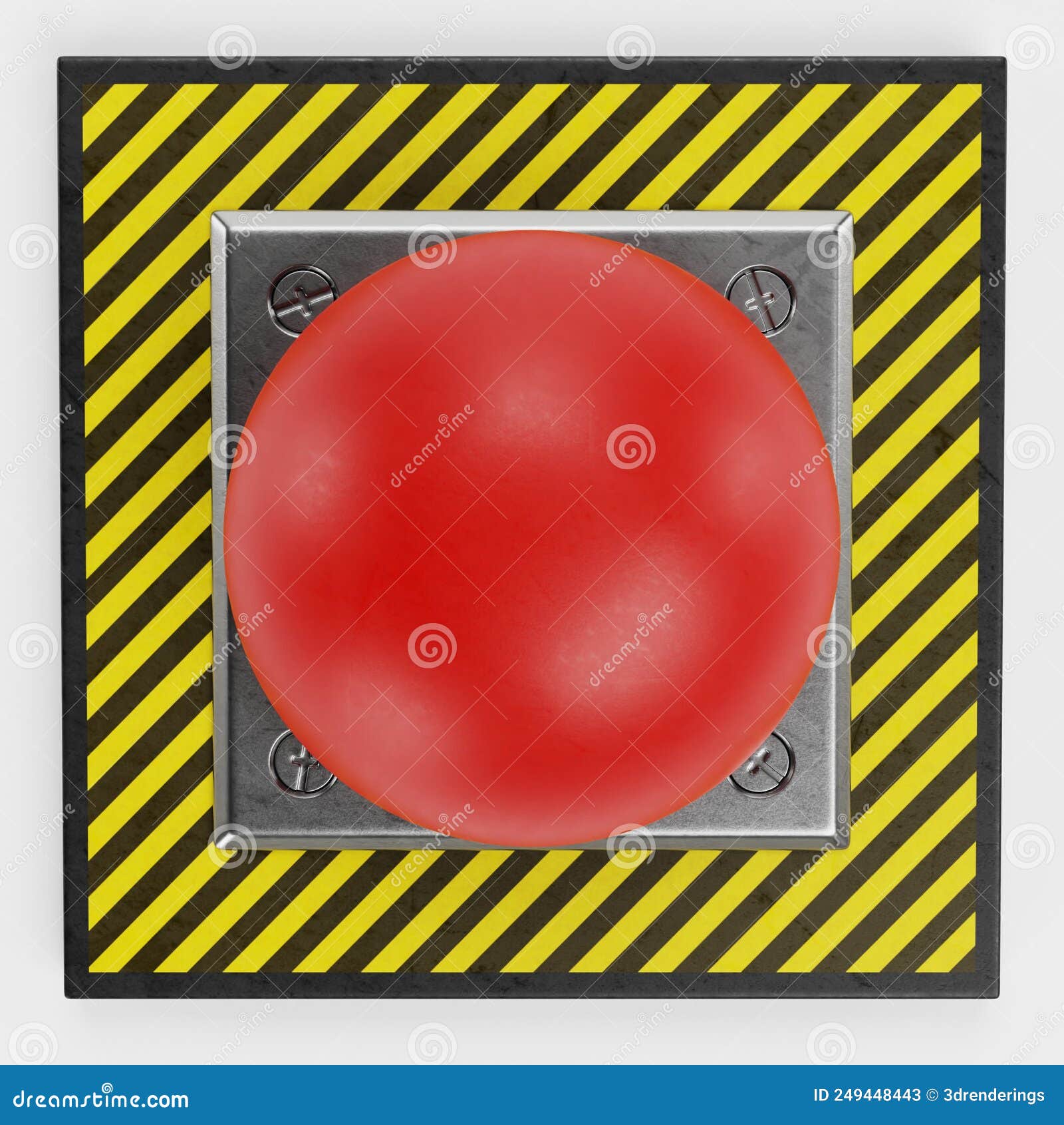 3D Render of Emergency Button Stock Illustration - Illustration of ...