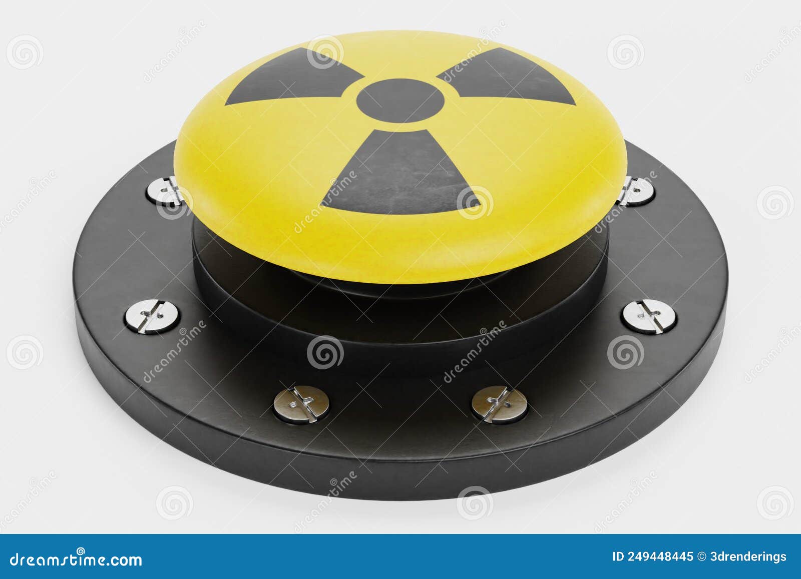 3D Render of Emergency Button Stock Illustration - Illustration of ...