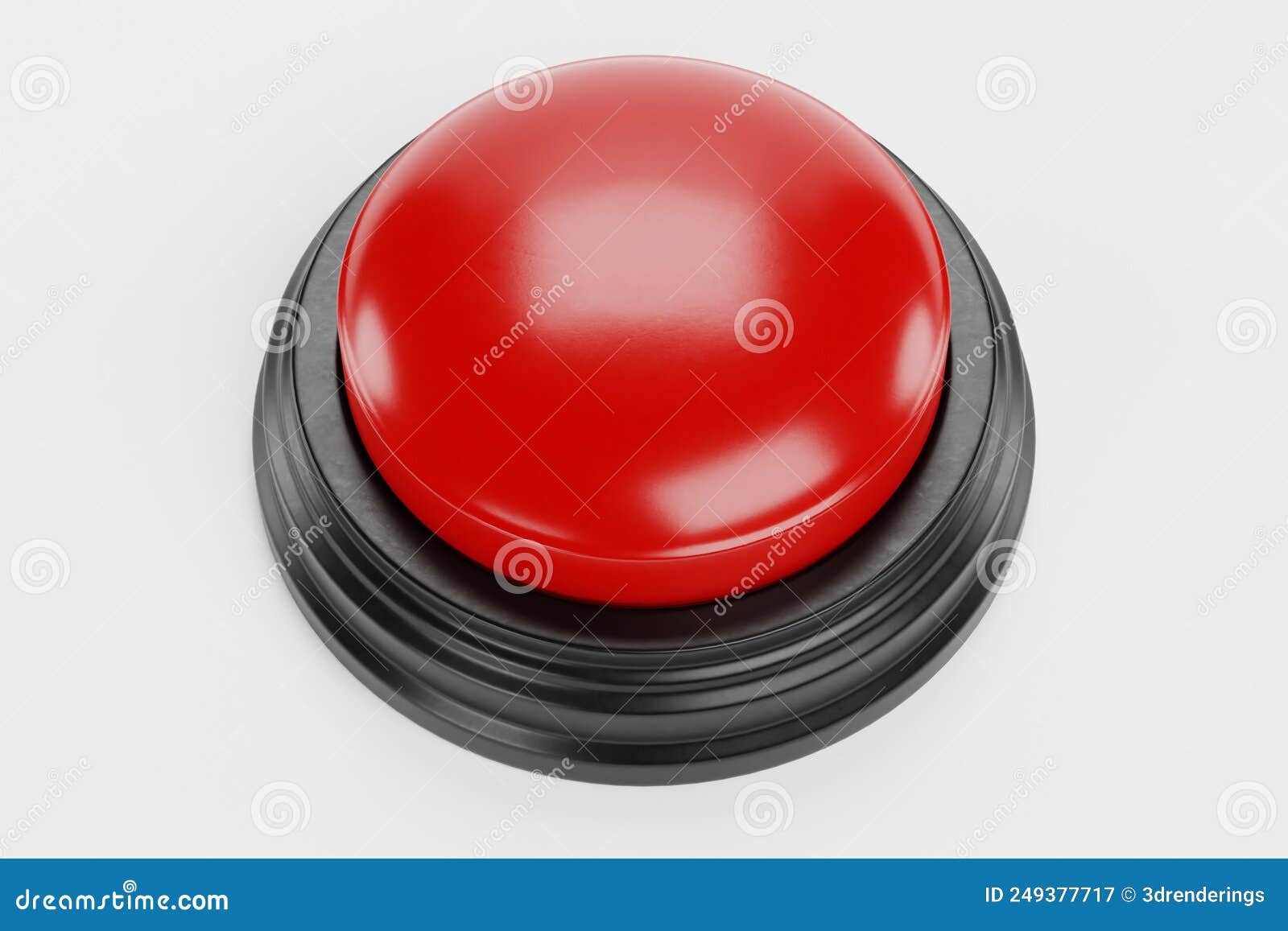 3D Render of Emergency Button Stock Illustration - Illustration of ...