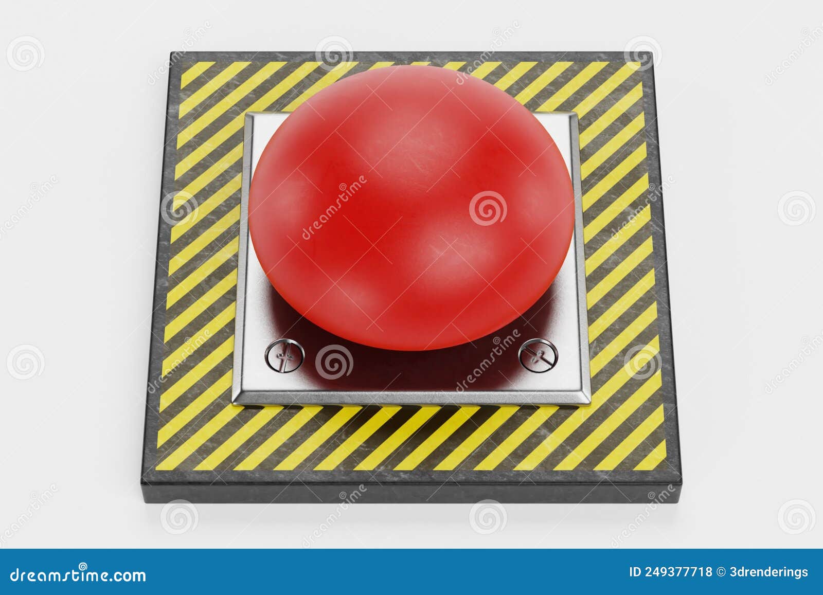 3D Render of Emergency Button Stock Illustration - Illustration of ...