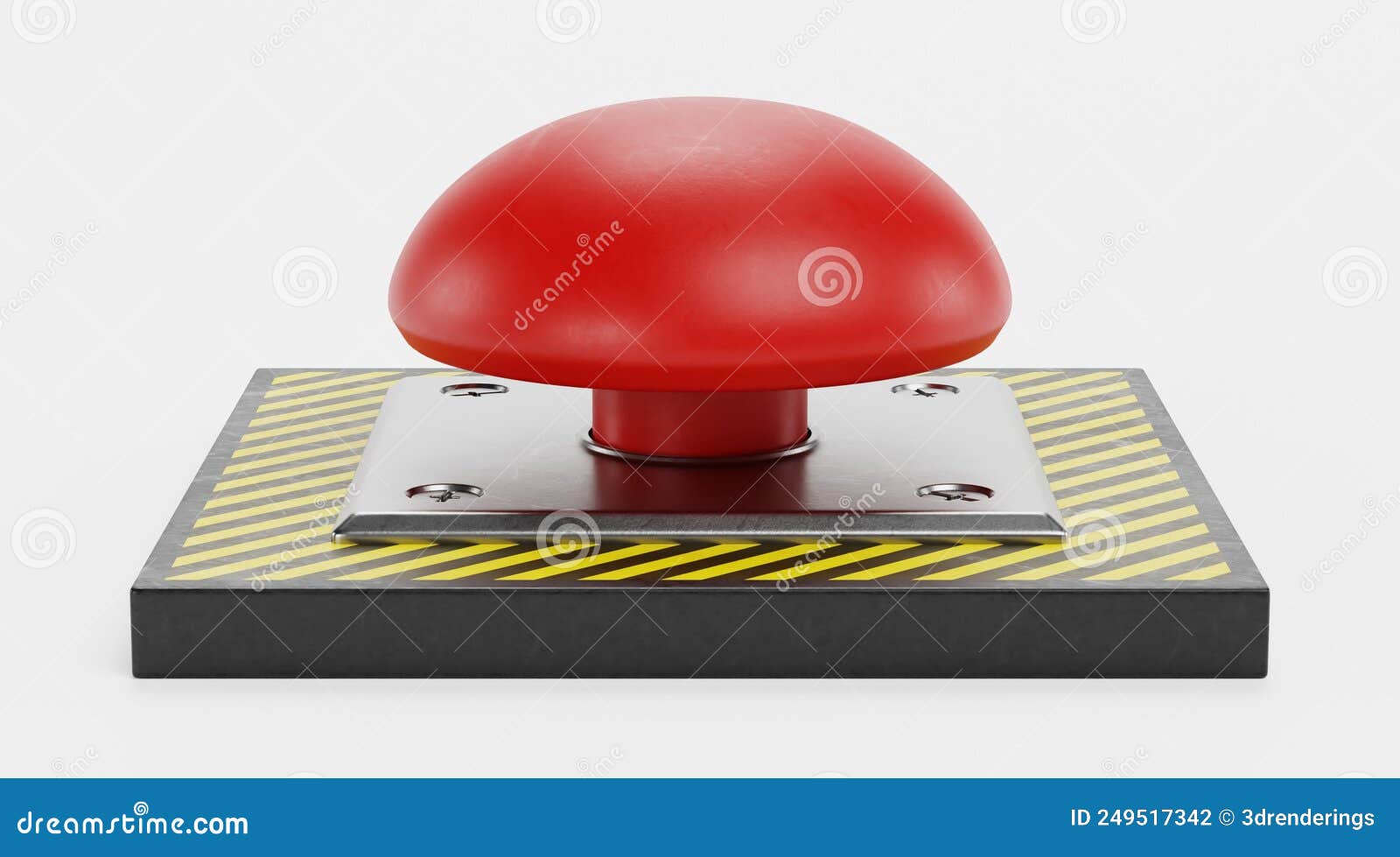 3D Render of Emergency Button Stock Illustration - Illustration of ...