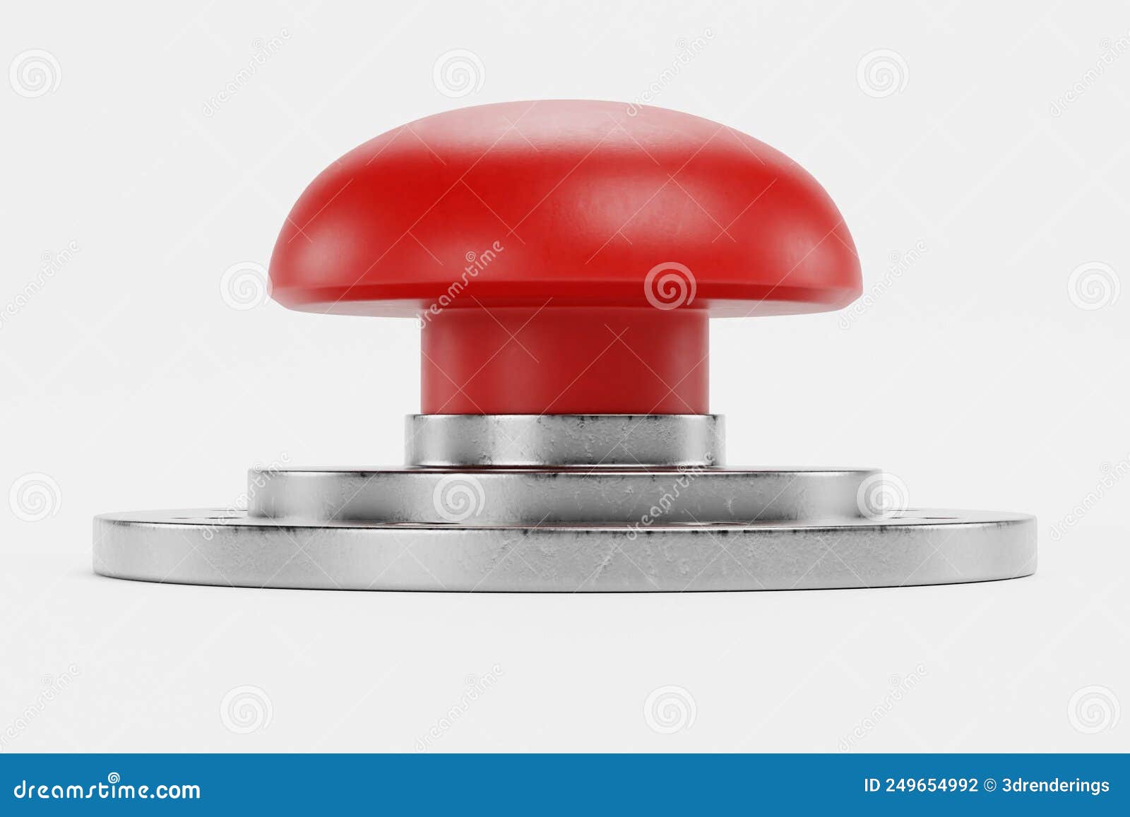 3D Render of Emergency Button Stock Illustration - Illustration of control, emergency: 249654992