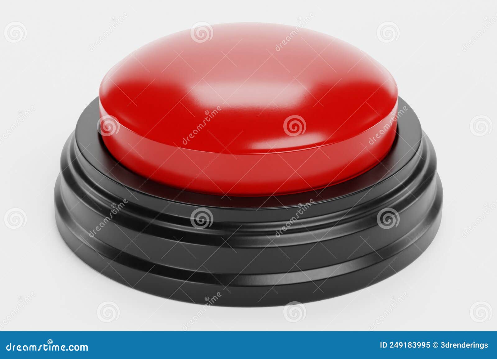 3D Render of Emergency Button Stock Illustration - Illustration of ...