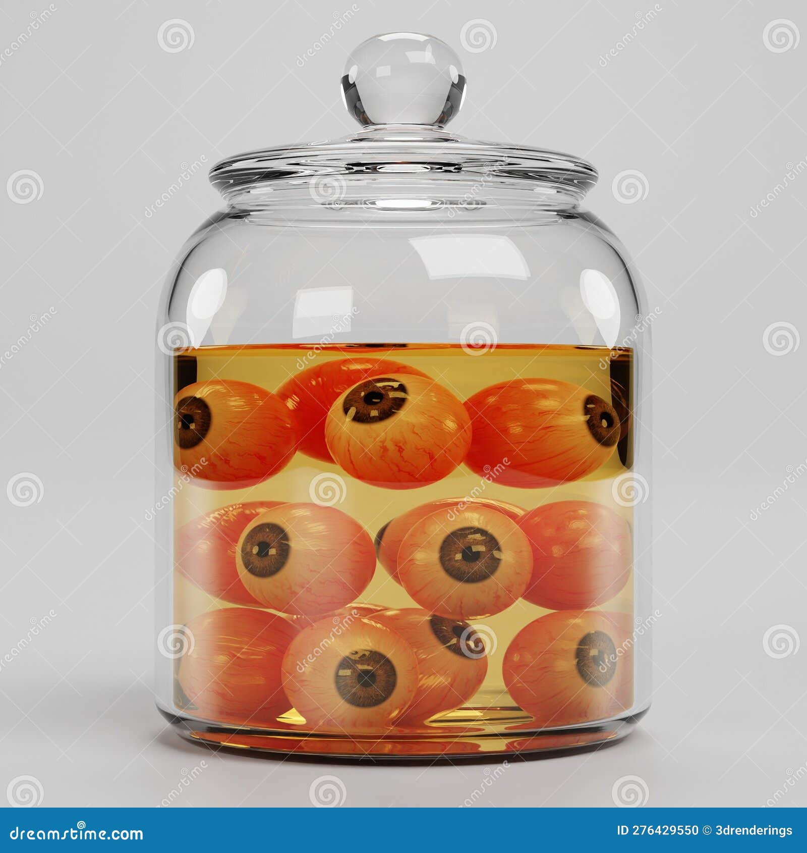 3D Render of Eyes in Jar stock illustration. Illustration of fluid ...
