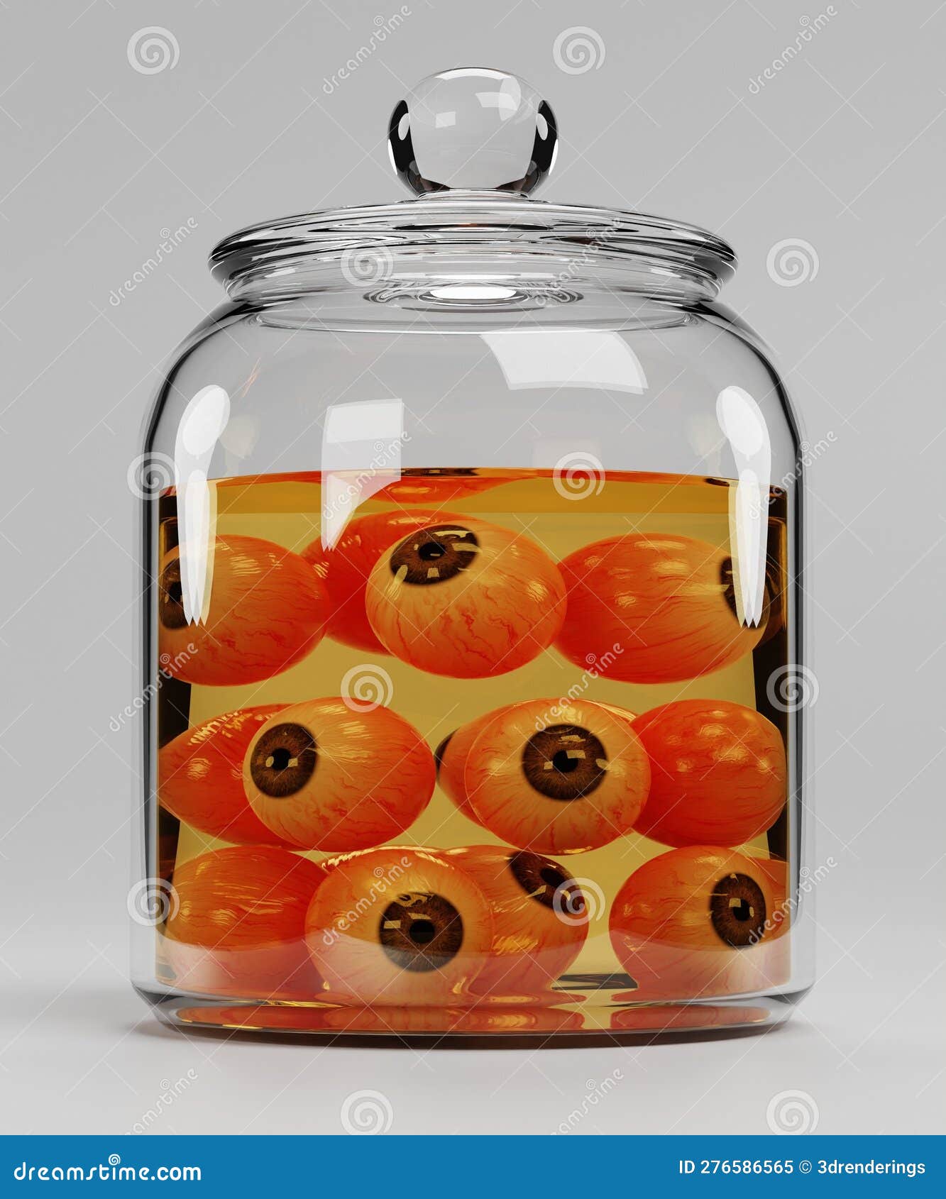 3D Render of Eyes in Jar stock illustration. Illustration of lens ...