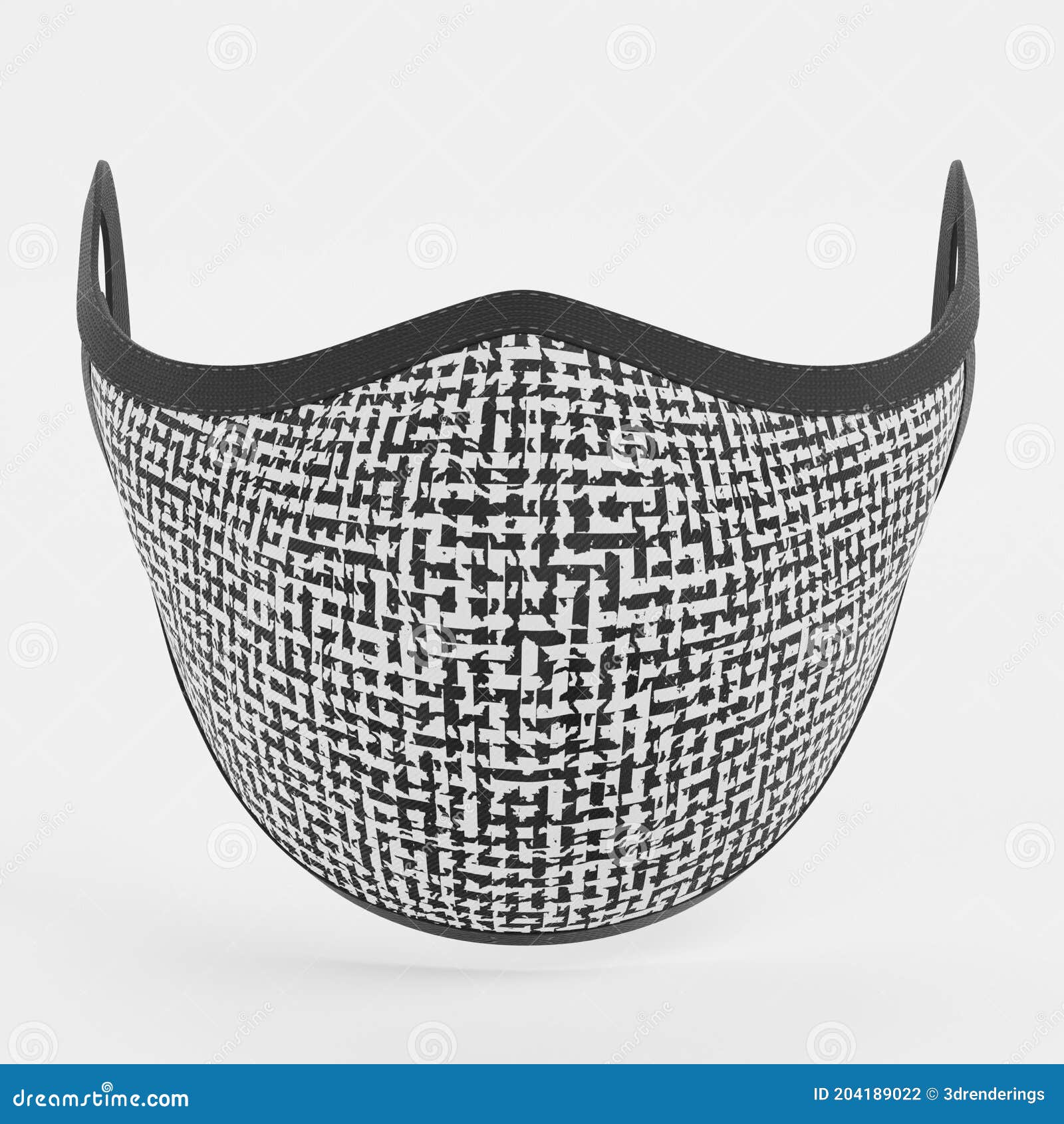 3D Render of Face Mask stock illustration. Illustration of face - 204189022