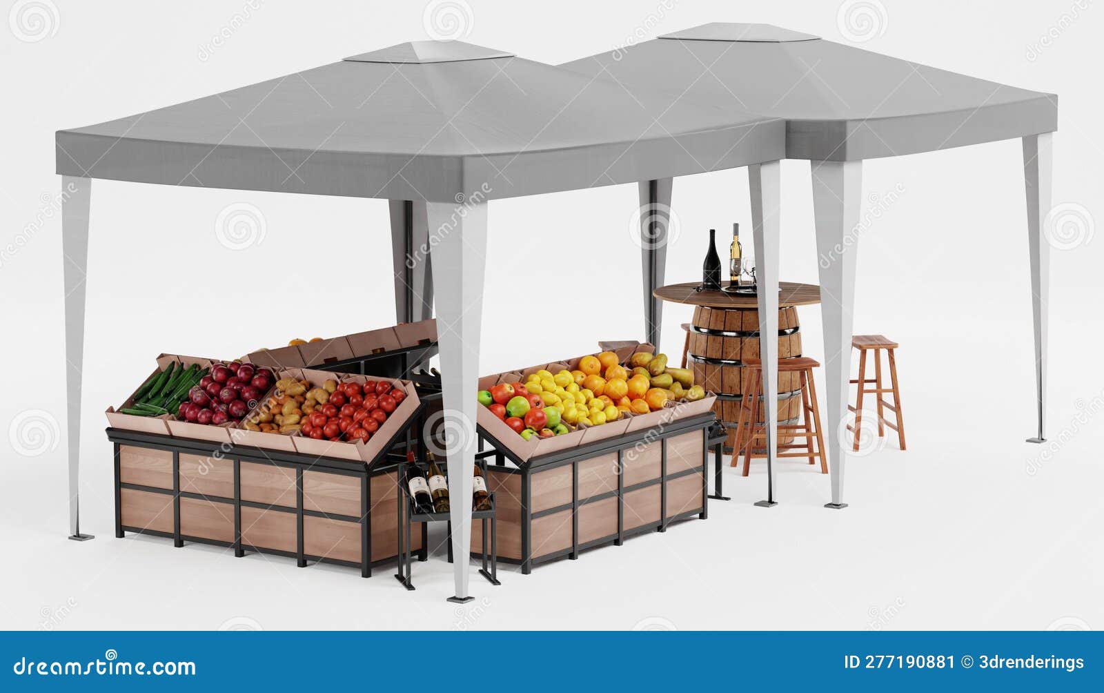 3D Render of Fair Stand stock illustration. Illustration of shop ...