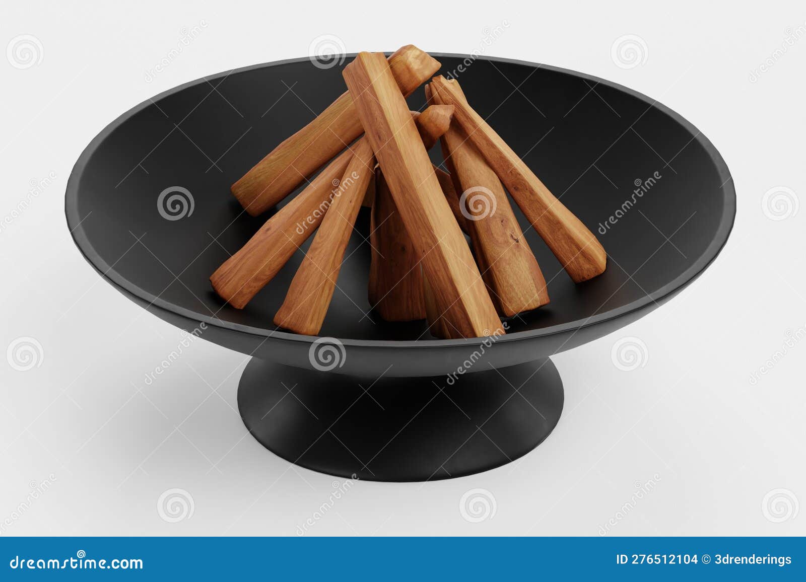 3D Render of Fire Pit stock illustration. Illustration of firewood ...