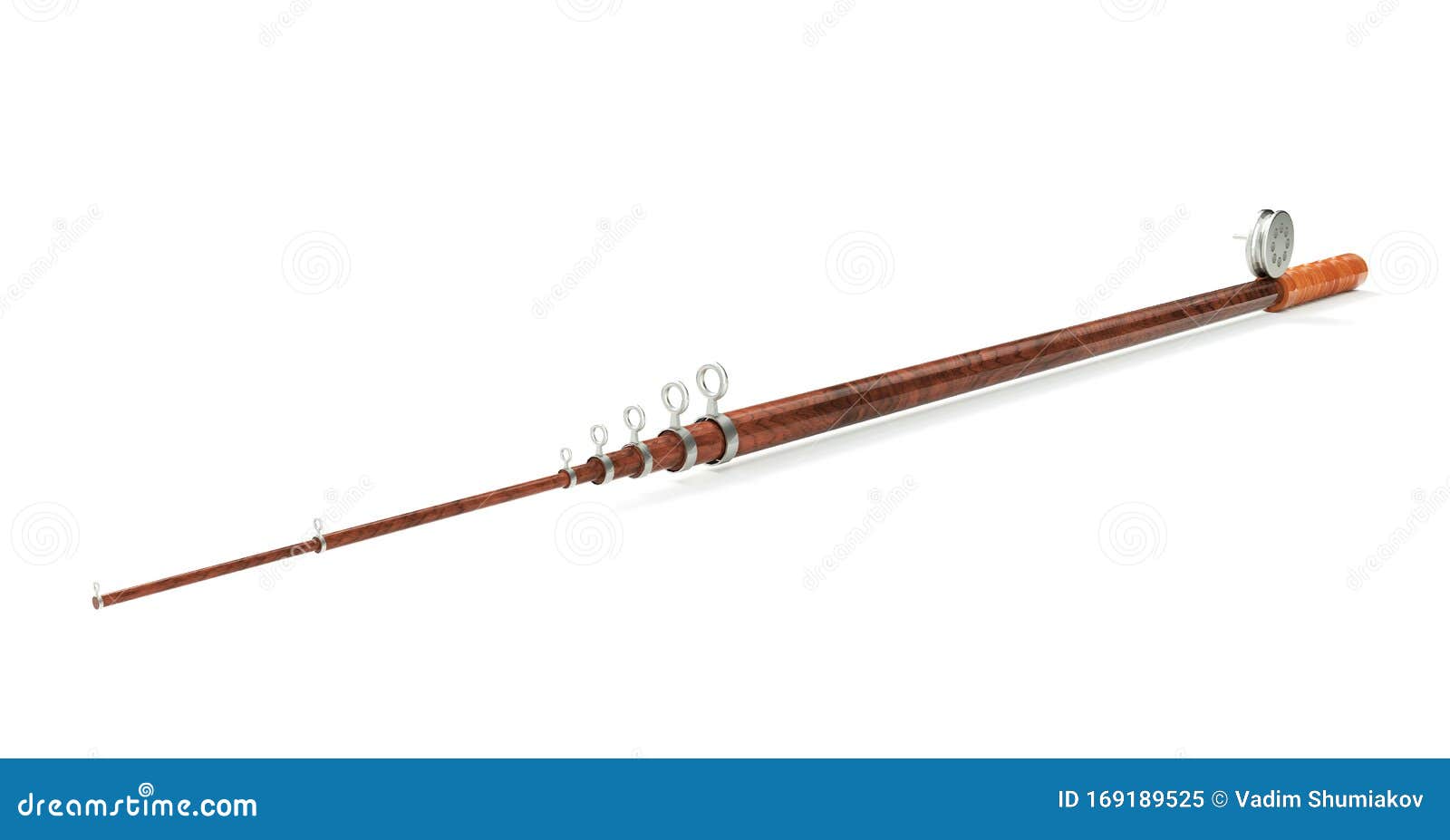 Realistic 3d Render of Fishing Rod Stock Illustration - Illustration of ...