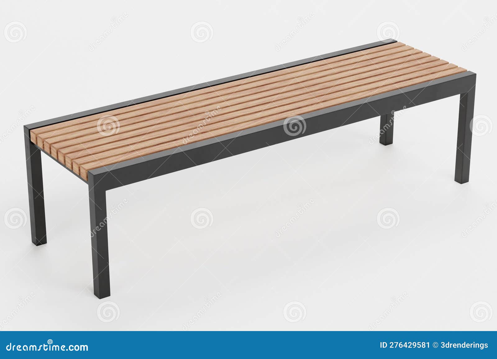 3D Render of Garden Bench stock illustration. Illustration of realistic ...