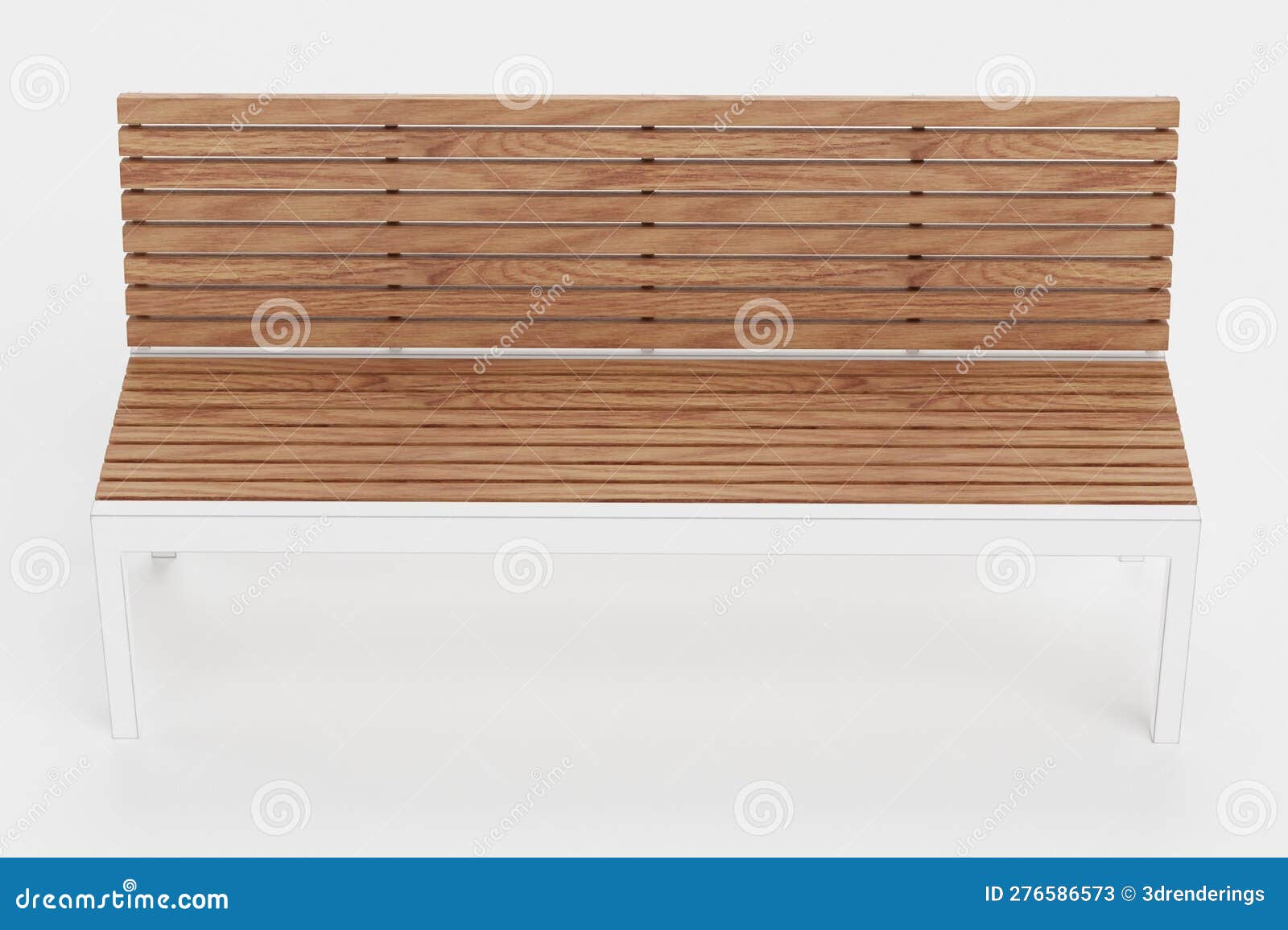 3D Render of Garden Bench stock illustration. Illustration of home ...