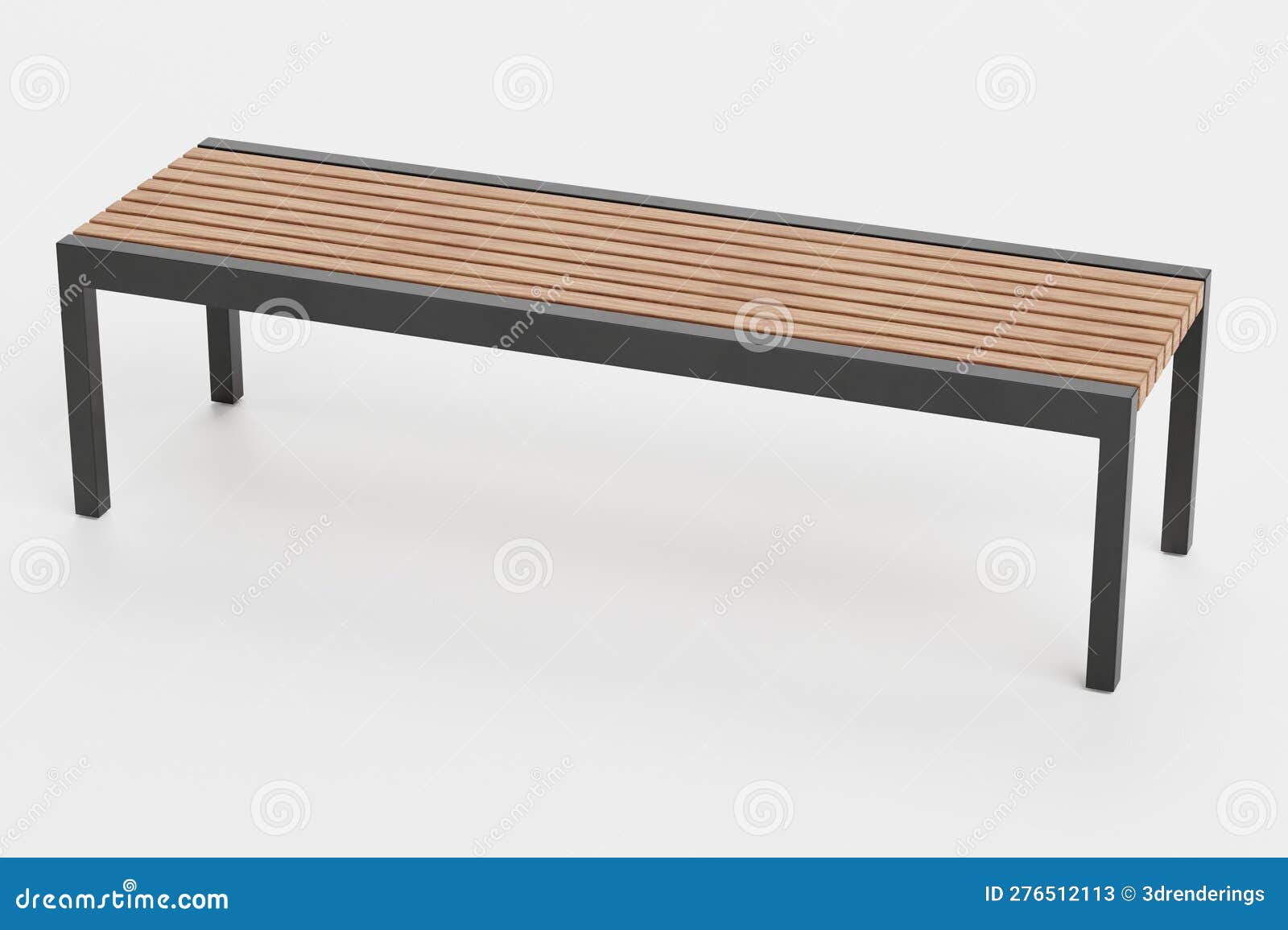 3D Render of Garden Bench stock illustration. Illustration of garden ...