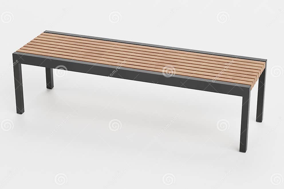 3D Render of Garden Bench stock illustration. Illustration of garden ...