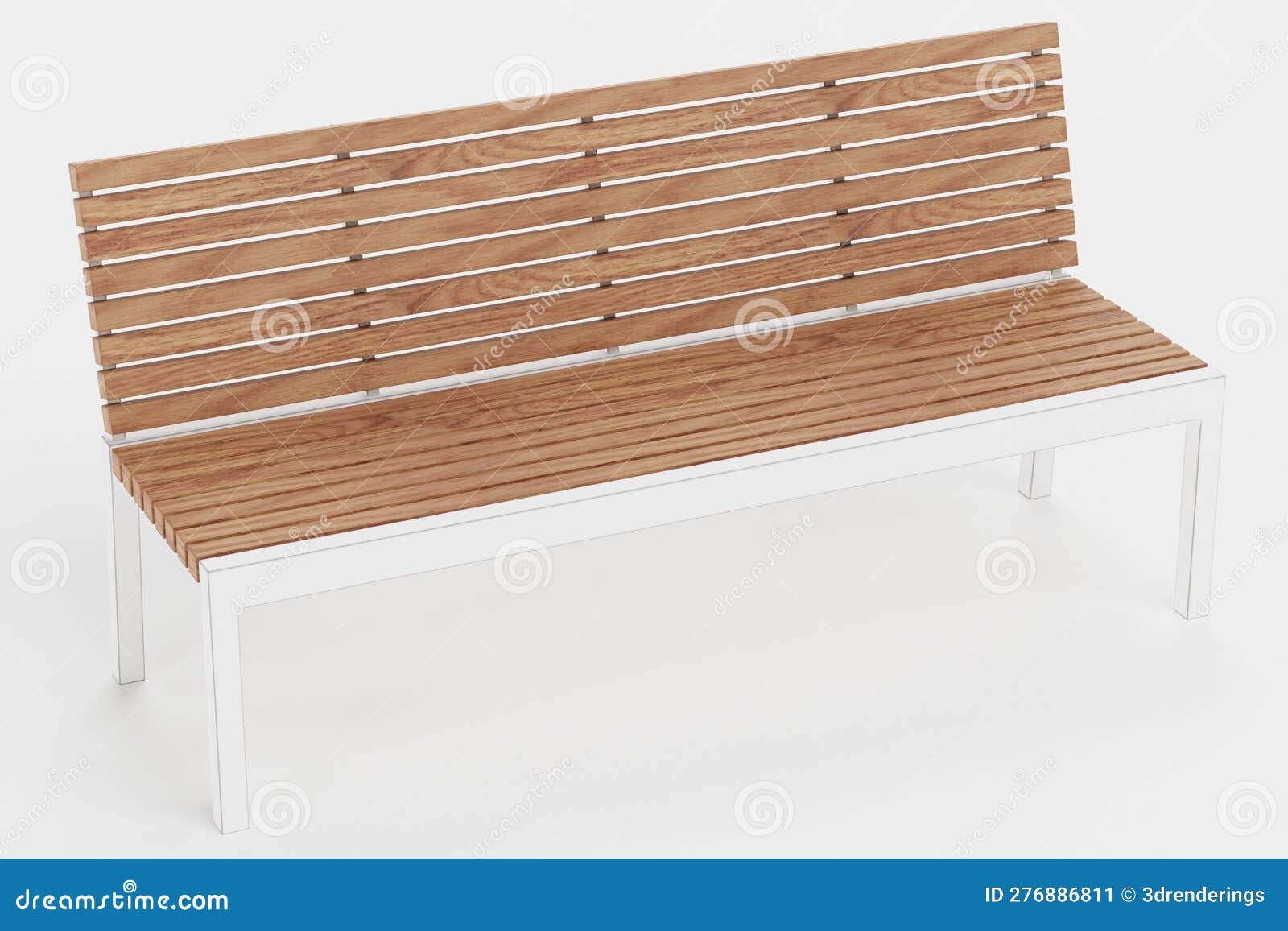 3D Render of Garden Bench stock illustration. Illustration of extrior ...