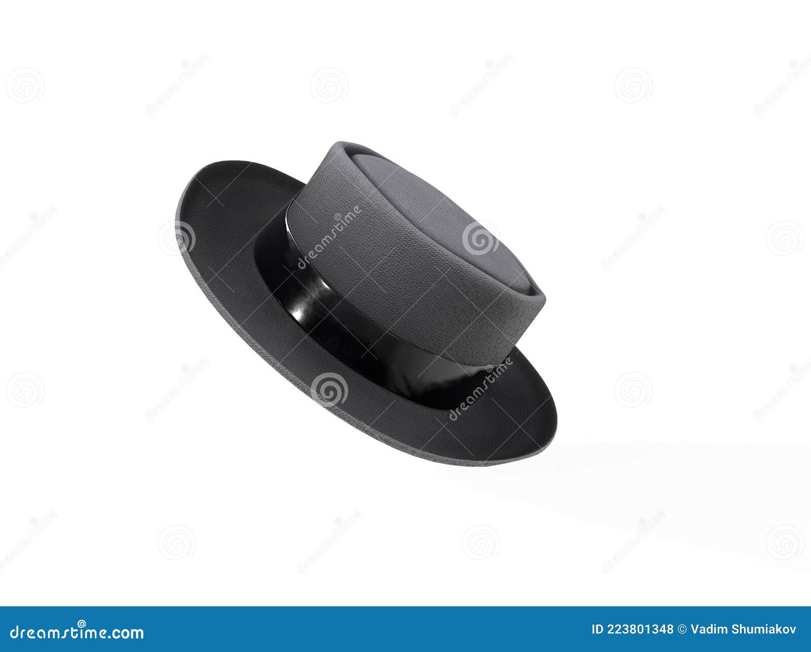 Realistic 3d Render of Hat on White Background Stock Illustration ...