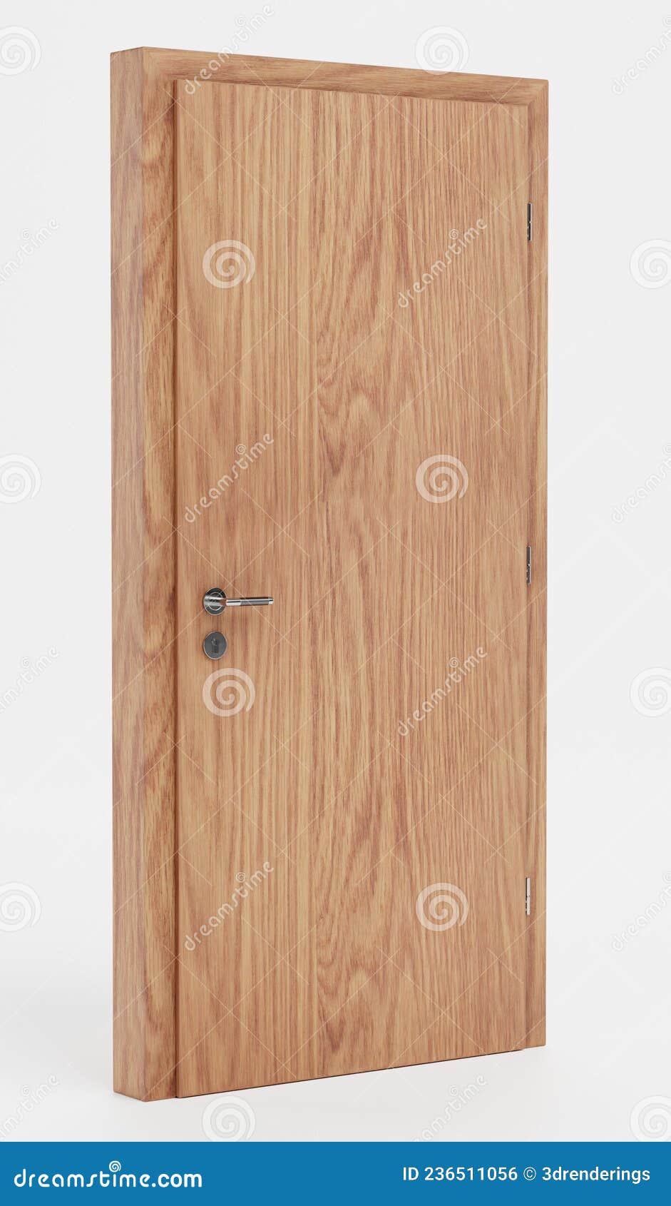 3D Render of Interior Door stock photo. Image of wood - 236511056