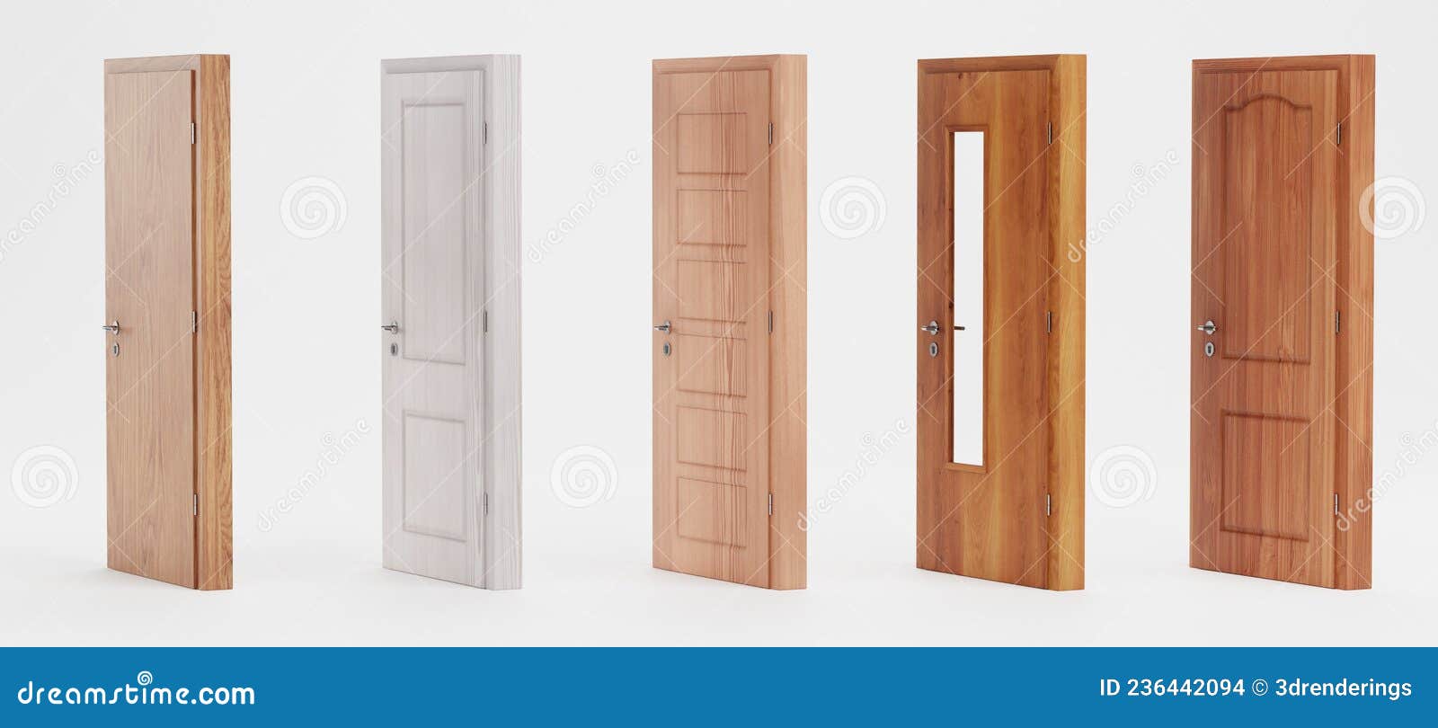 3D Render of Interior Doors Stock Photo - Image of household, home ...