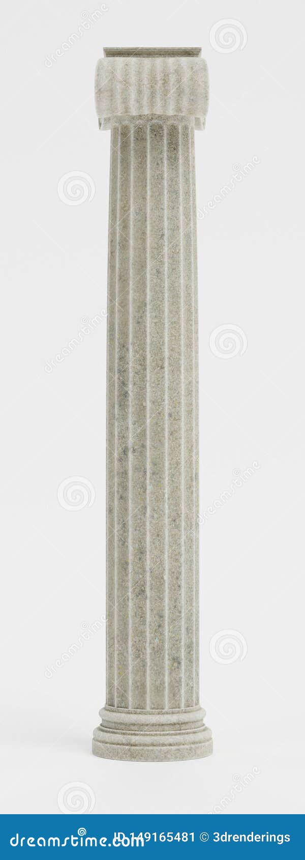 3D Render of Ionic Column stock illustration. Illustration of order ...