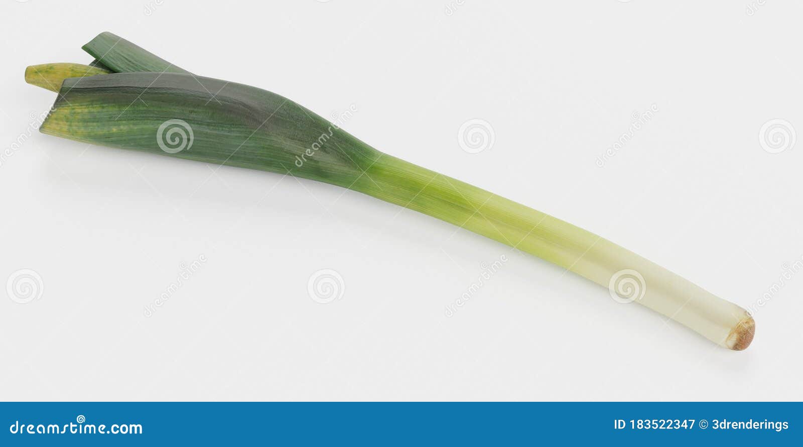 3D Render of Leek Vegetable Stock Illustration - Illustration of ...